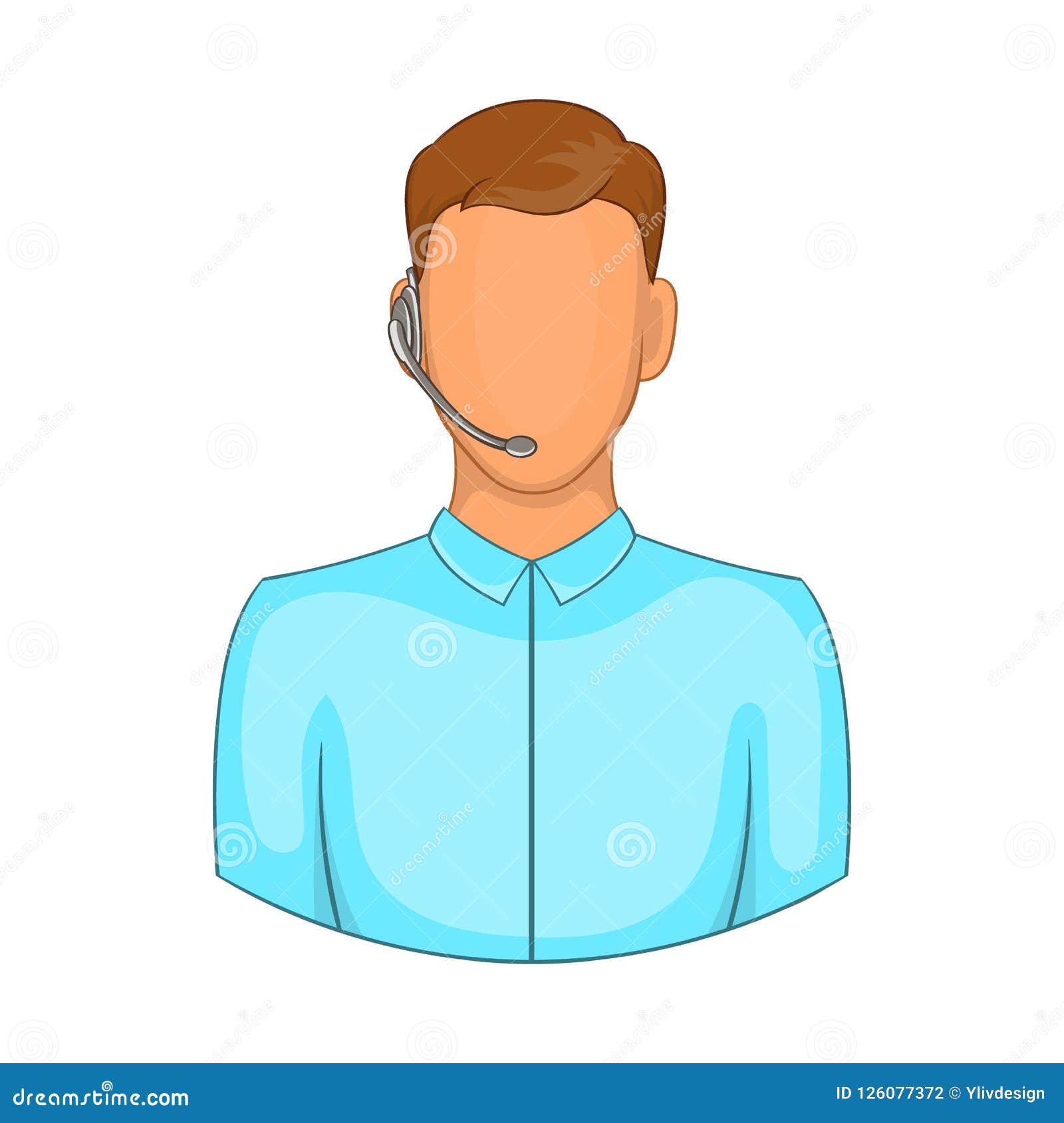 Customer Service Operator, Headset Icon Stock Illustration ...