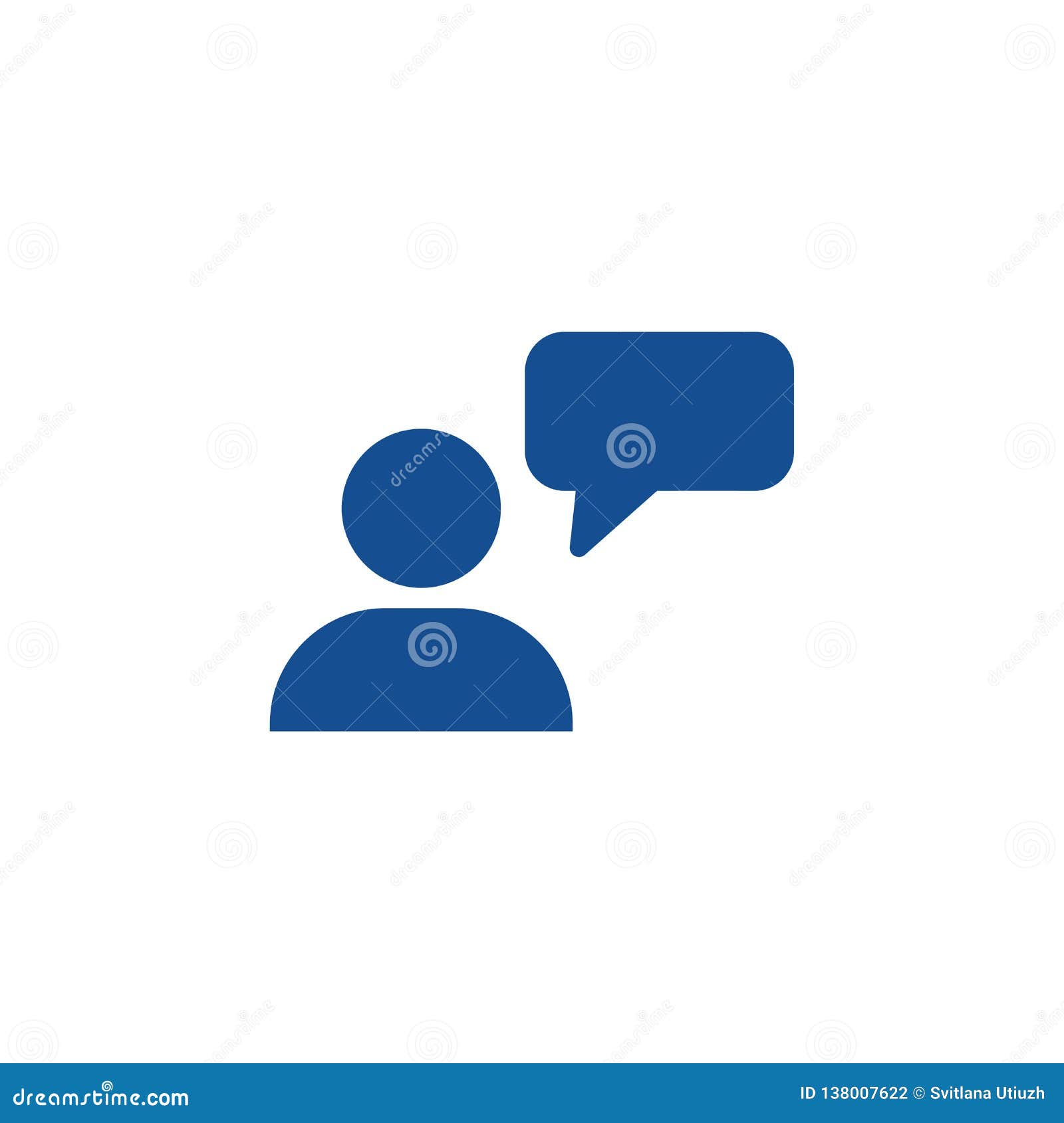 Customer Service Operator with Headset and Speech Bubble. Vector ...