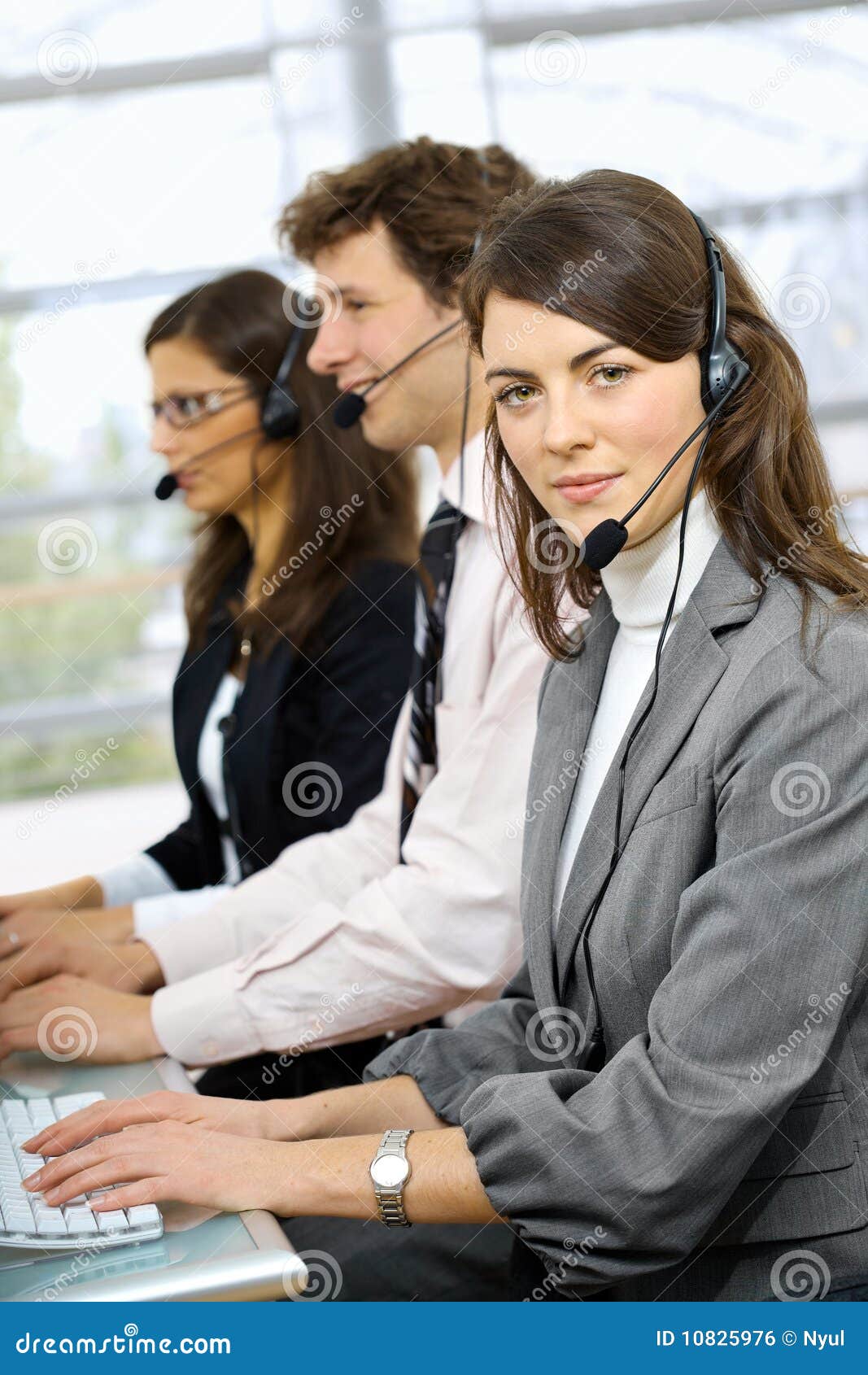 Customer service operators stock photo. Image of group - 10825976