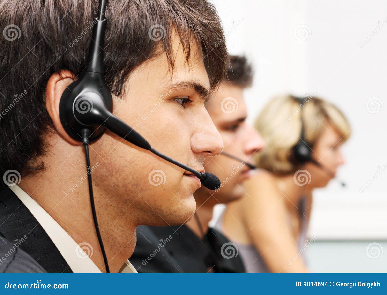 Customer service operators stock photo. Image of headset - 9814694