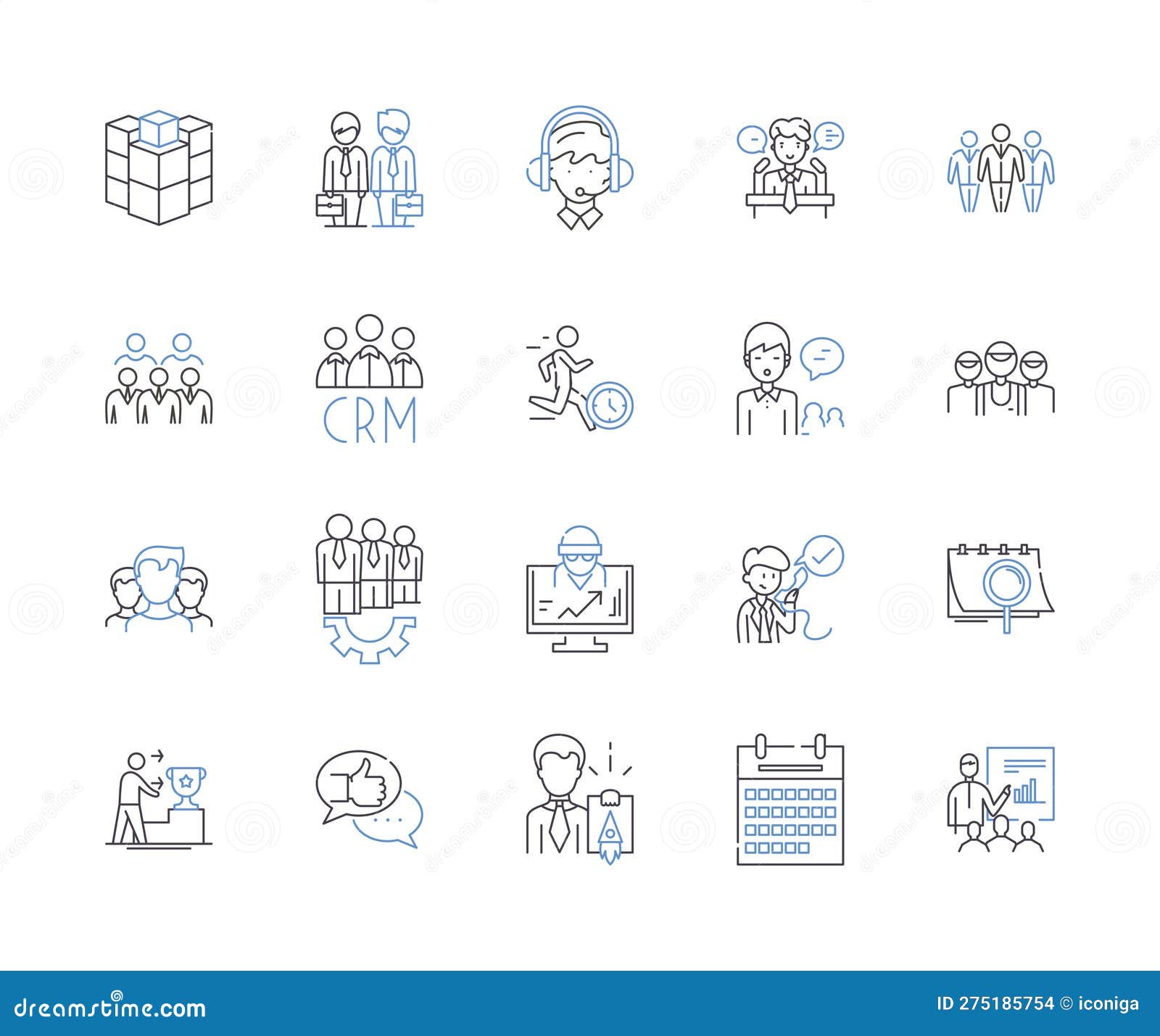 Customer Service Outline Icons Collection. Customer Service, Care ...