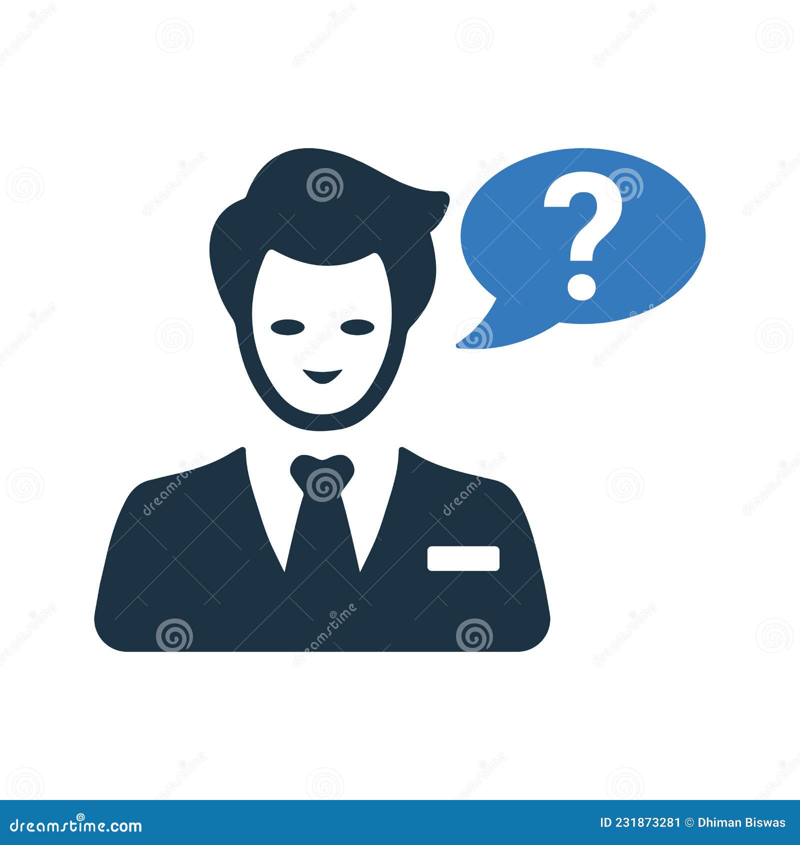 Customer Service, Question Icon. Simple Editable Vector Illustration ...