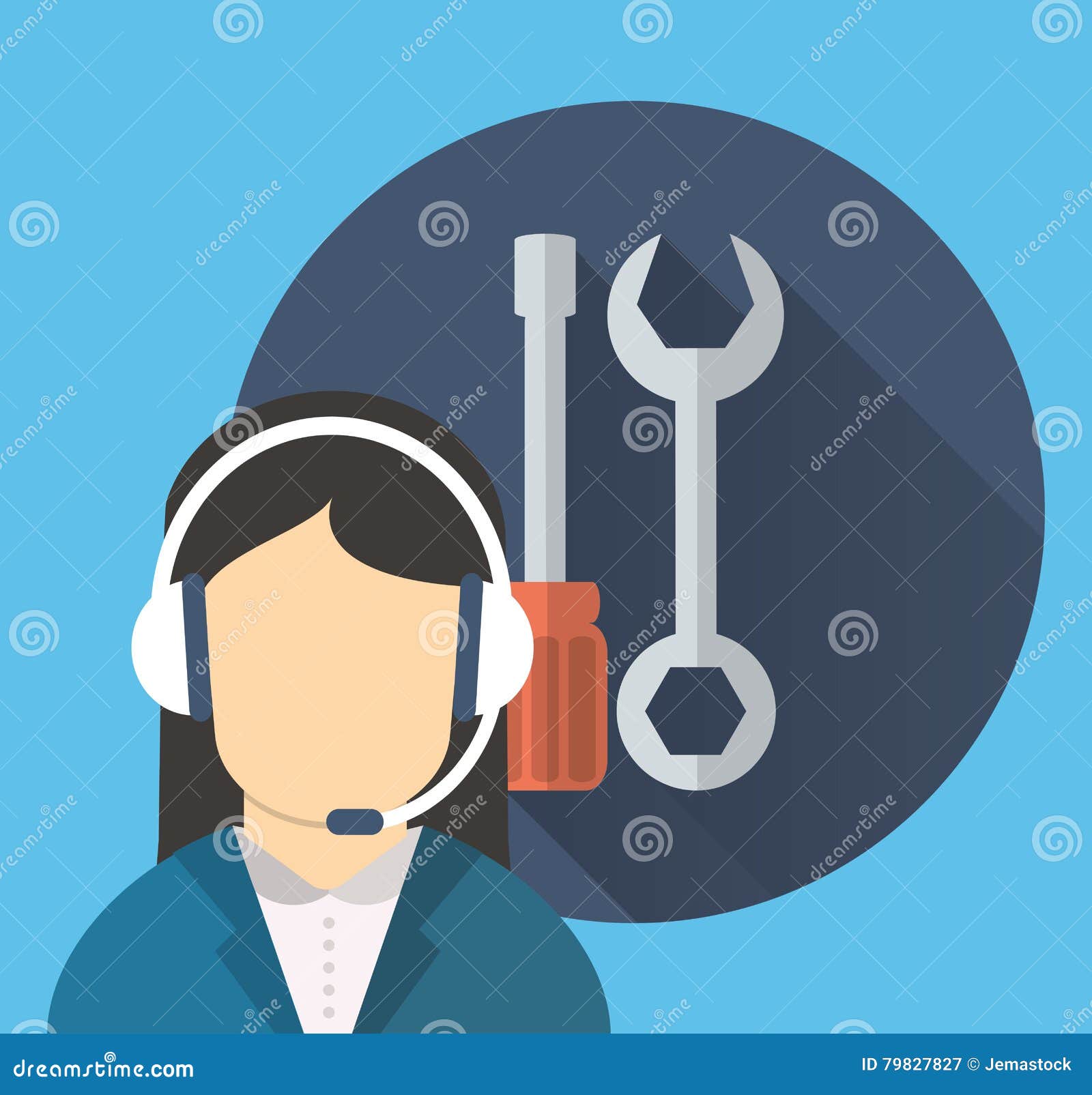 Customer Service Related Icons Image Stock Illustration - Illustration ...