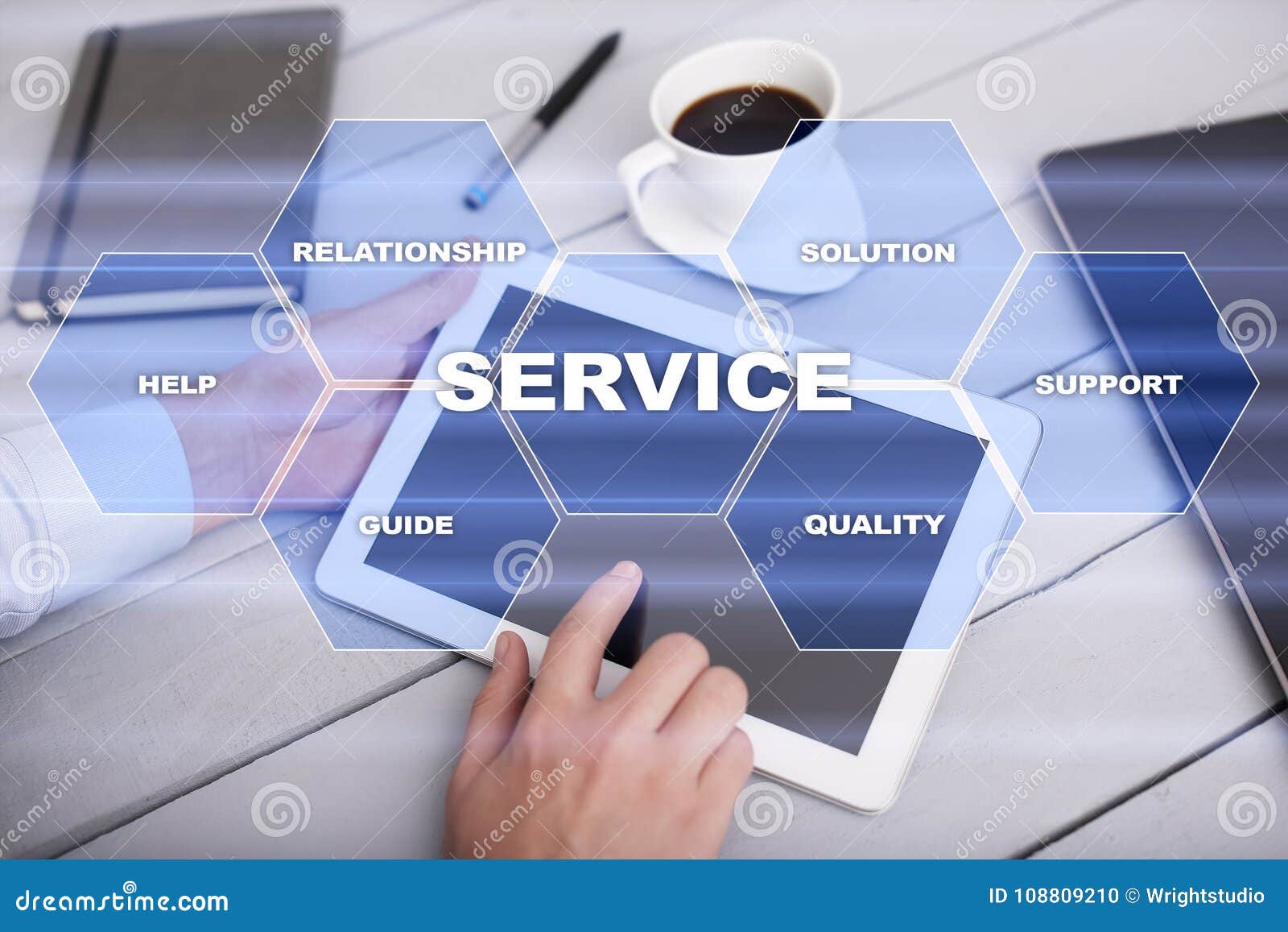 Customer Service and Relationship Concept. Business Concept. Stock ...