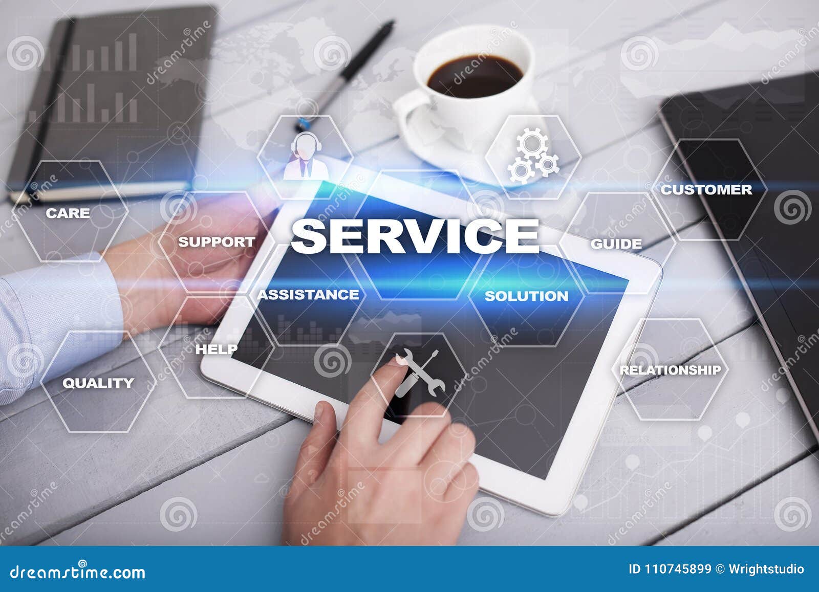 Customer Service and Relationship Concept. Business Concept. Stock ...