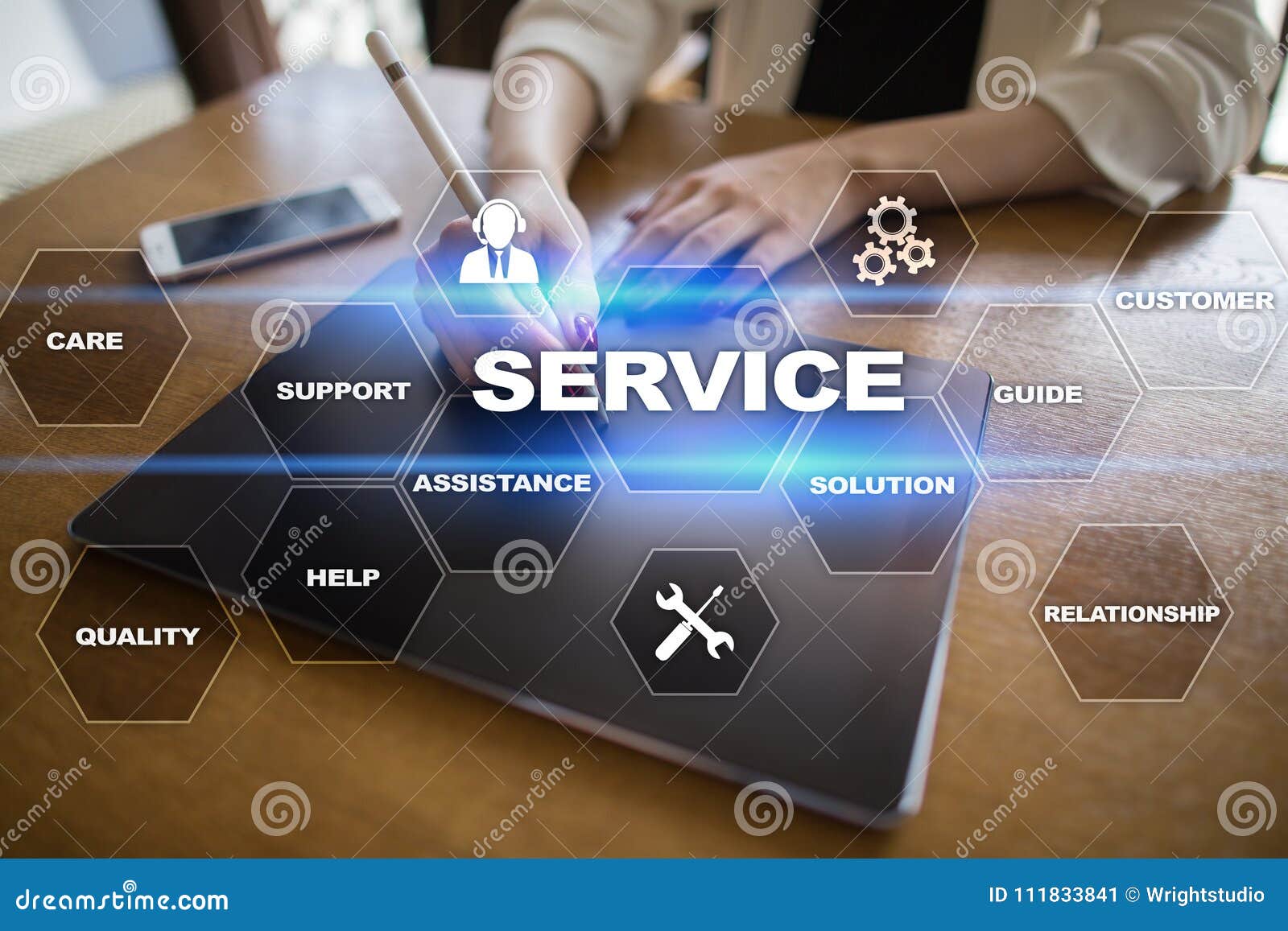 Customer Service and Relationship Concept. Business Concept. Stock ...