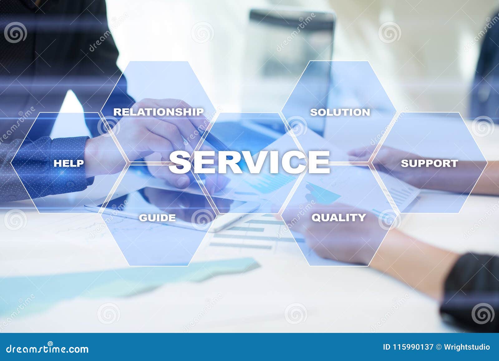 Customer Service and Relationship Concept. Business Concept. Stock ...