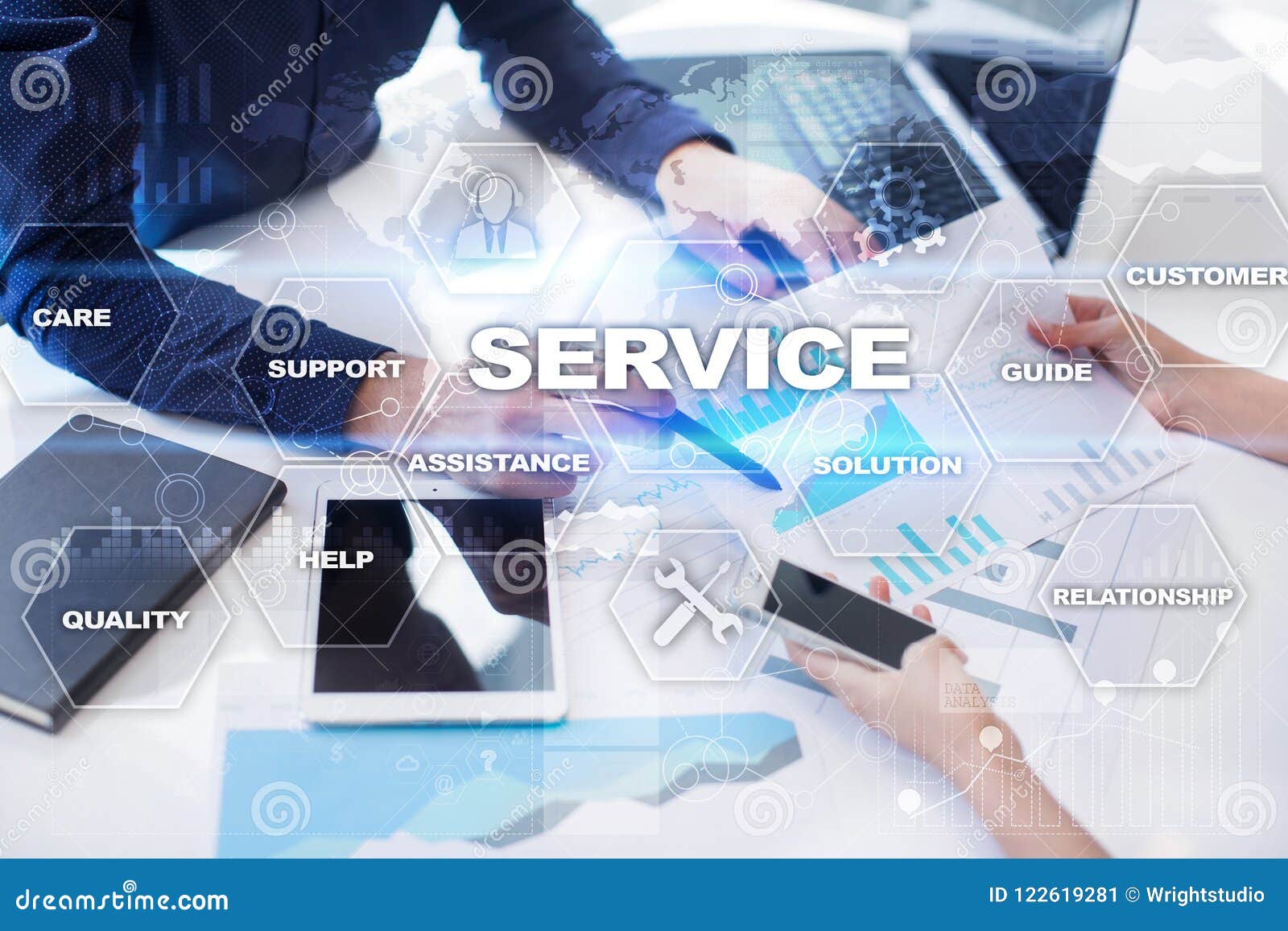 Customer Service and Relationship Concept. Business Concept. Stock ...
