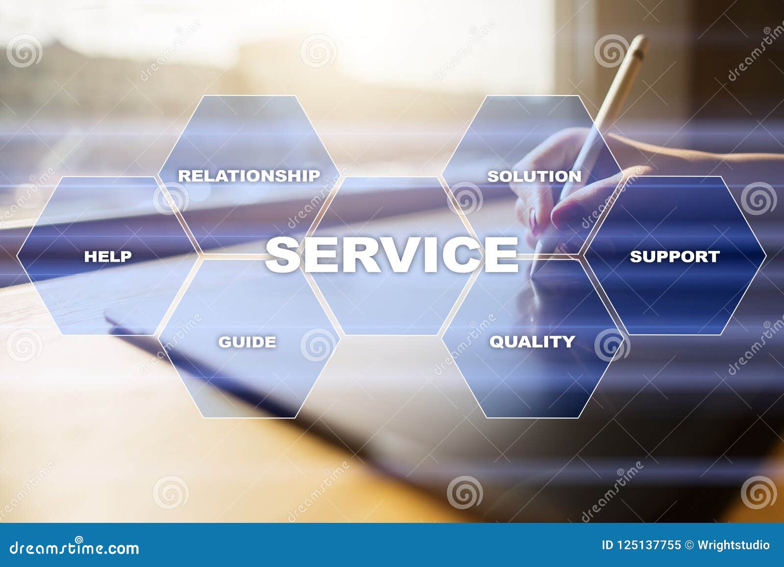 Customer Service and Relationship Concept. Business Concept. Stock ...