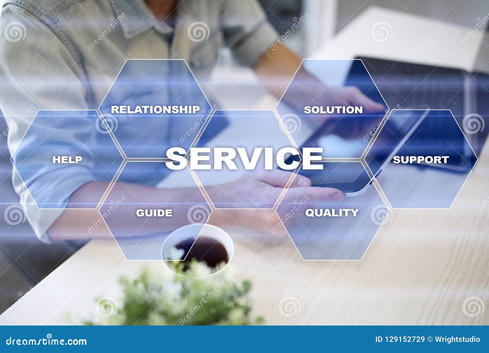 Customer Service and Relationship Concept. Business Concept. Stock ...