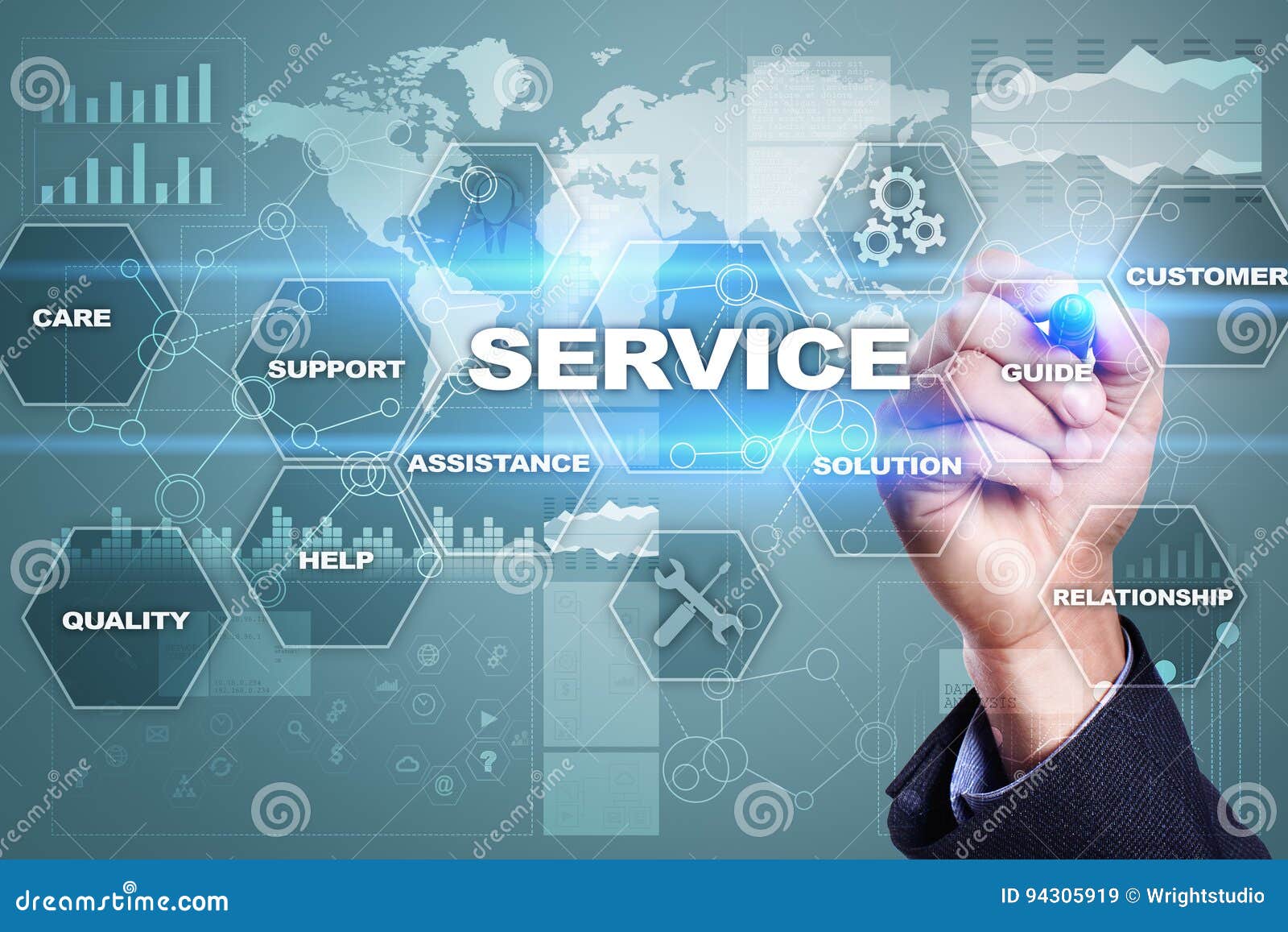 Customer Service and Relationship Concept. Stock Image - Image of ...