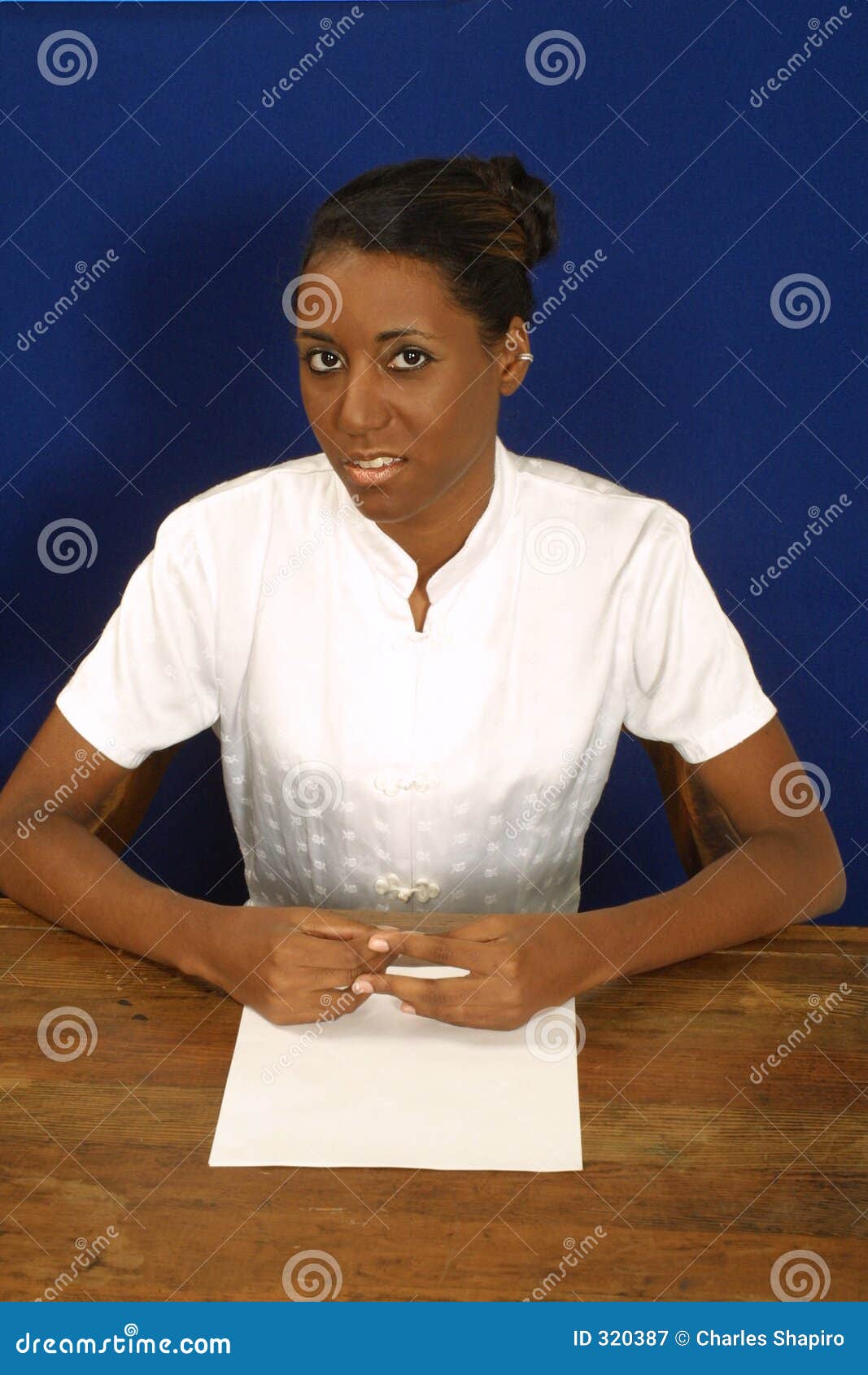 Customer service rep stock image. Image of jewelry, brown - 320387