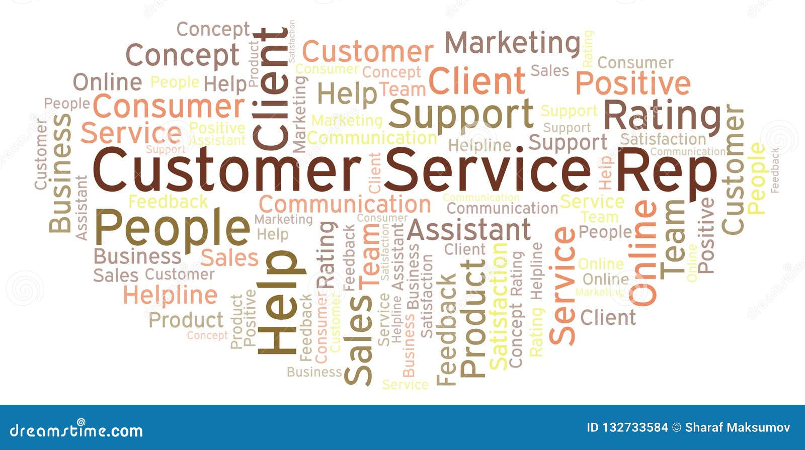 Customer Service Rep Word Cloud Stock Illustration - Illustration of ...