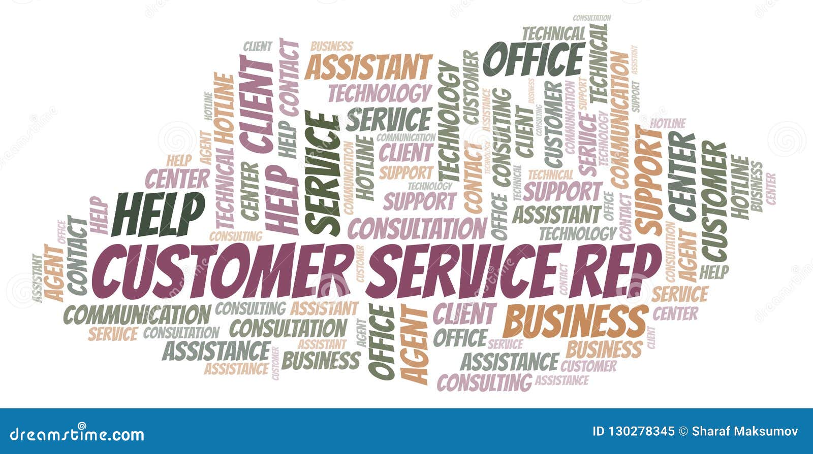 Customer Service Rep Word Cloud. Stock Illustration - Illustration of ...