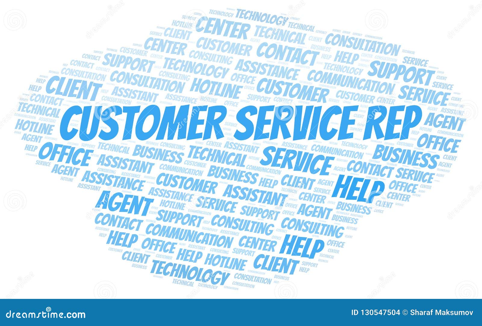 Customer Service Rep Word Cloud. Stock Illustration - Illustration of ...