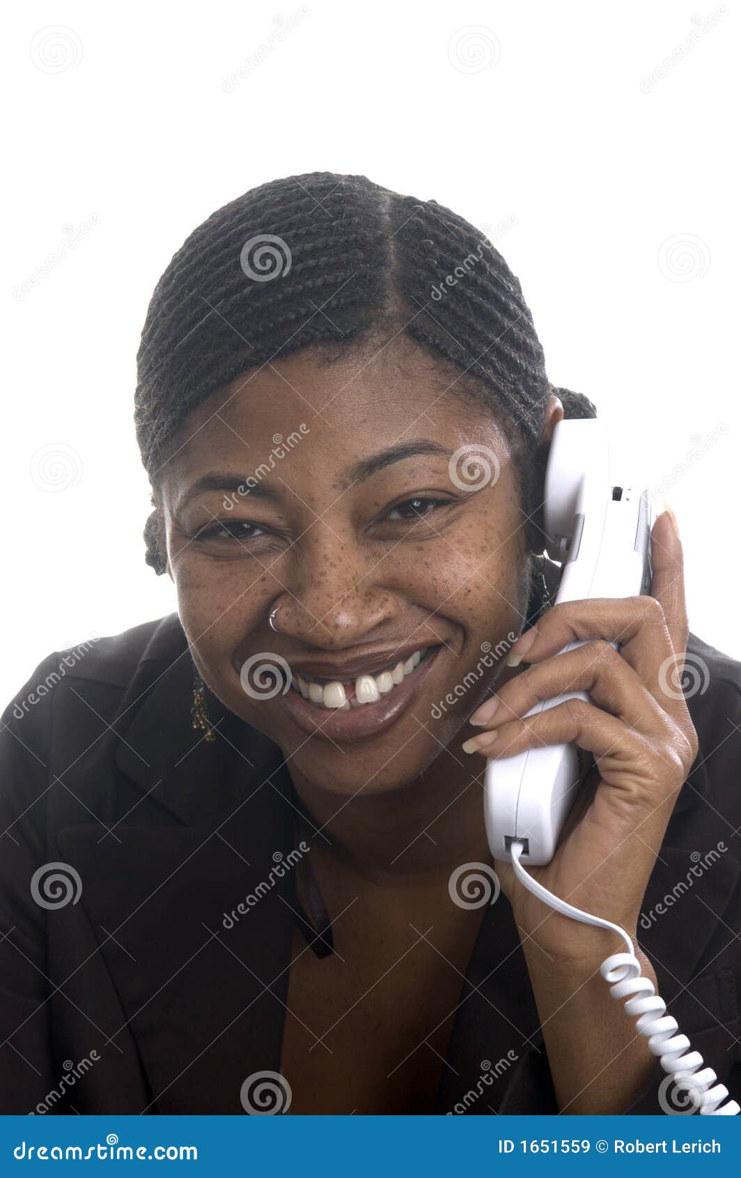 Customer Service Represenatative Beautiful Smiling on Phone Stock Image ...