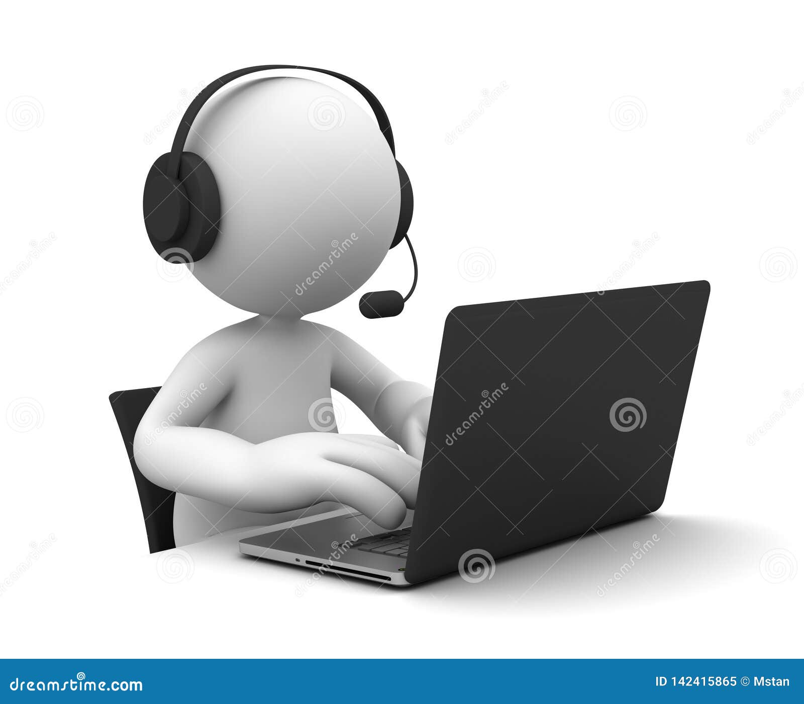 Customer Service Representative 3d Illustration Stock Illustration ...