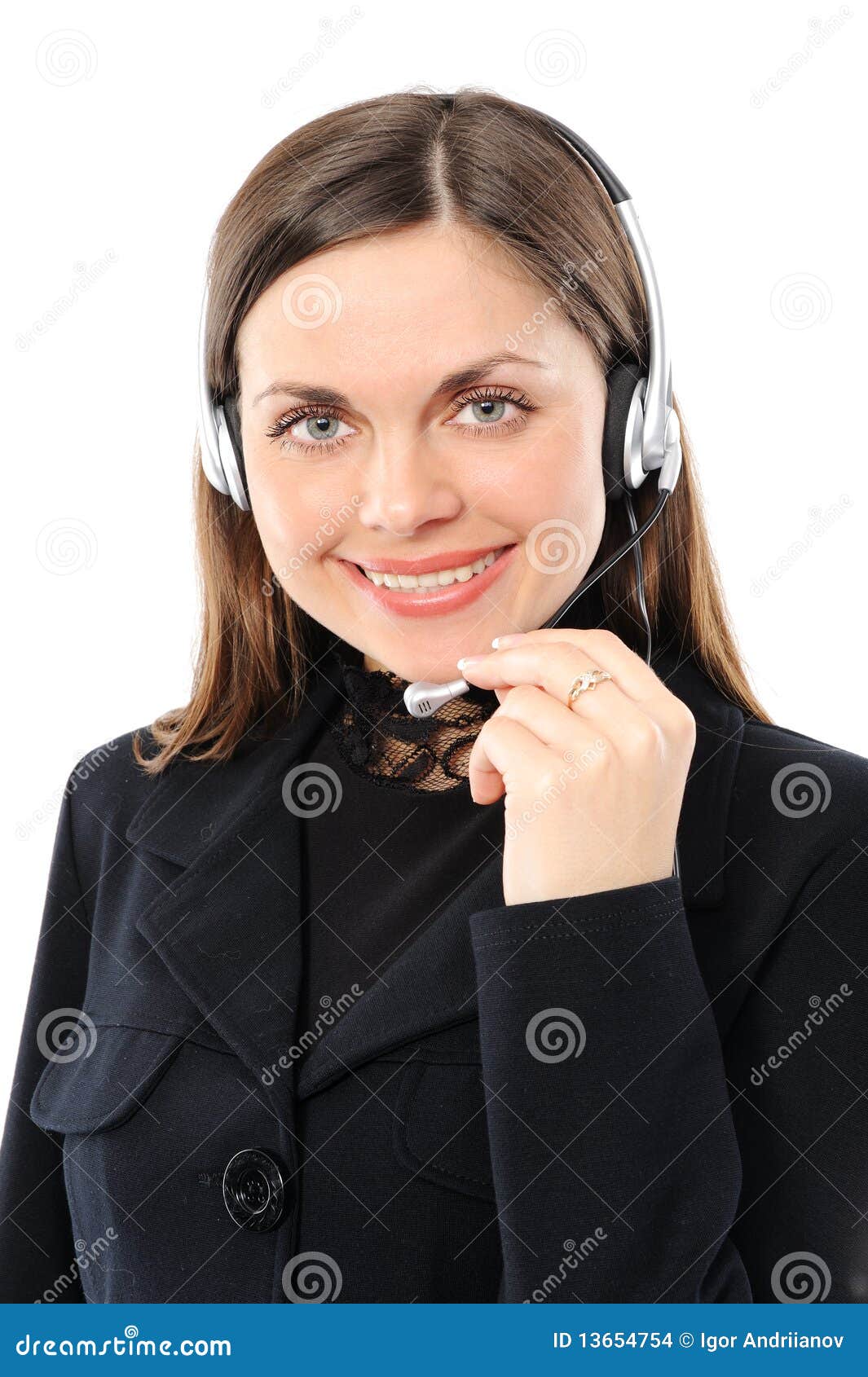 Customer Service Representative In Headset. Stock Photo - Image of ...