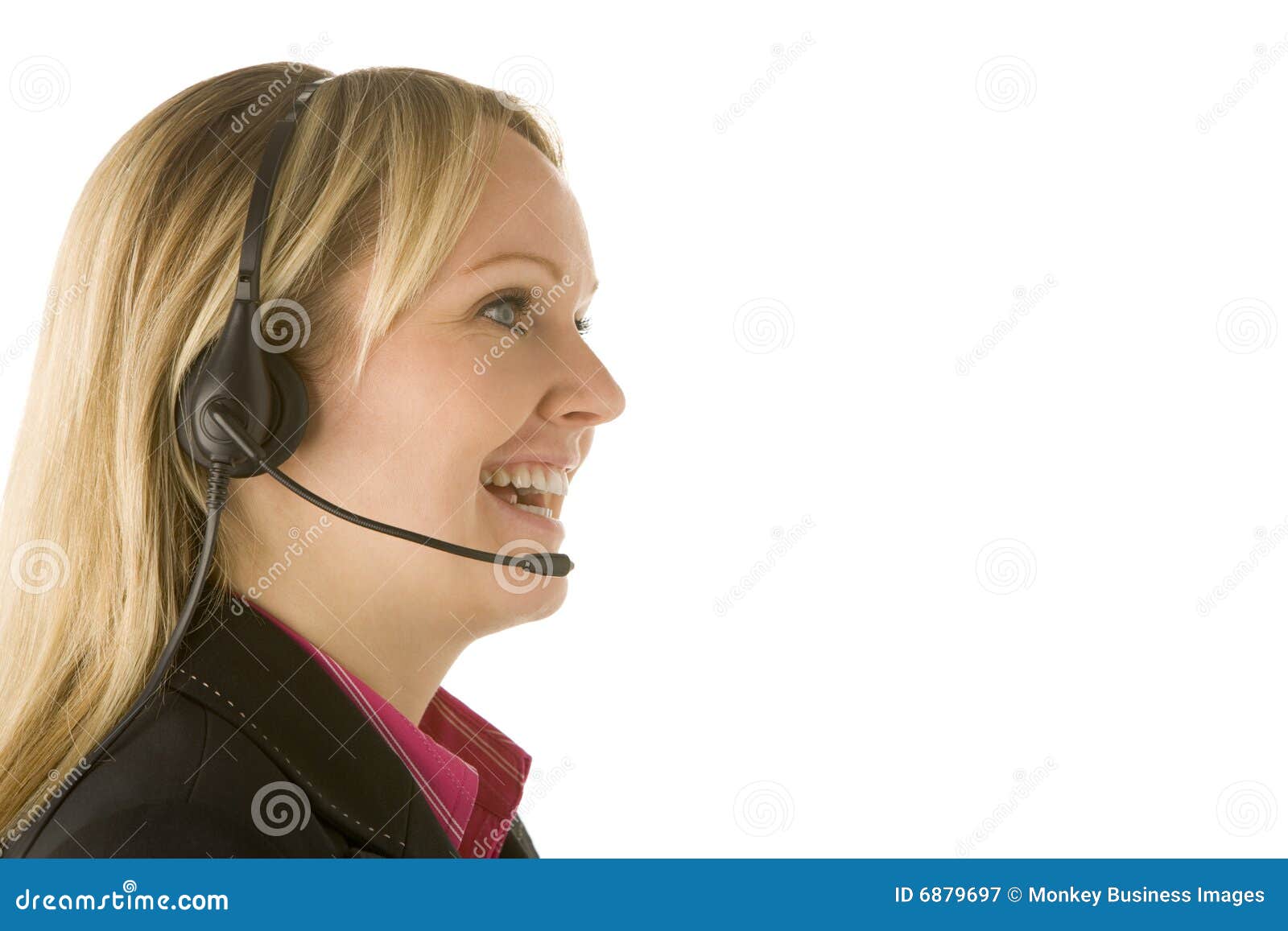 Customer Service Representative with Headset Stock Image - Image of ...