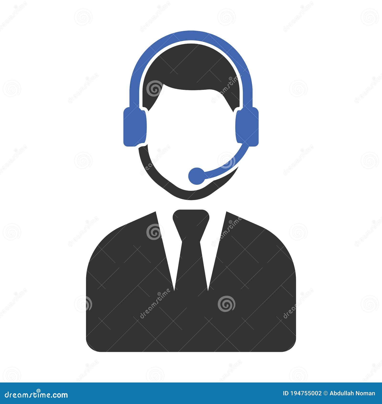 Customer Service Representative Icon Stock Vector - Illustration of ...