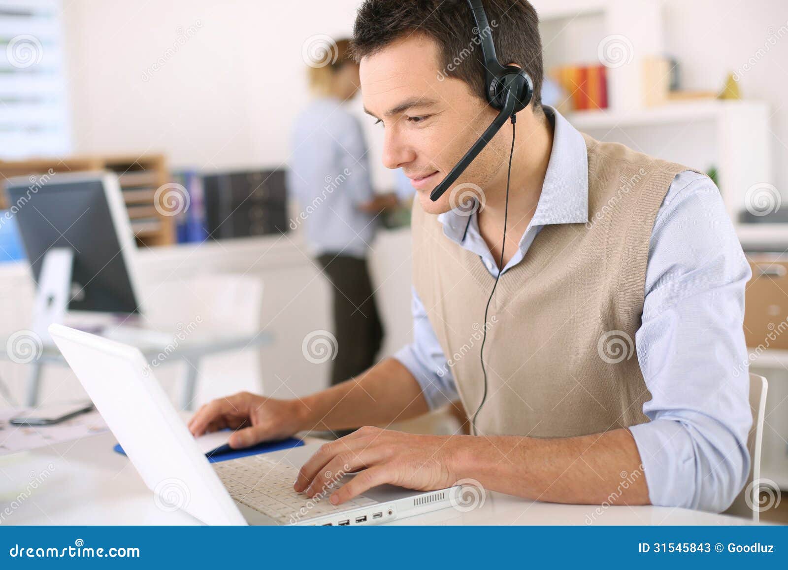 Customer Service Representative Stock Image - Image of office, smiling ...