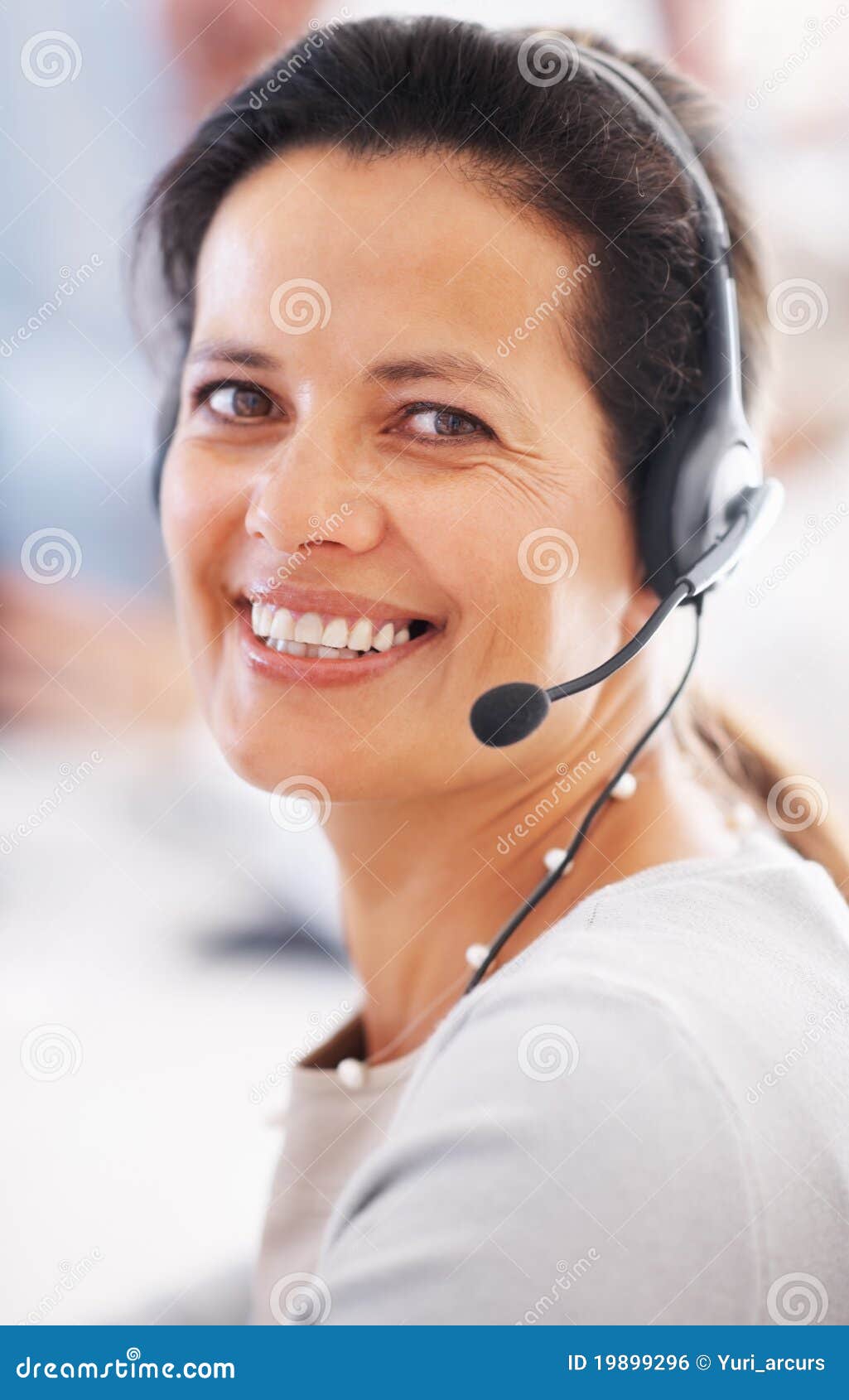 Customer Service Representative Smiling Stock Photo - Image of ...