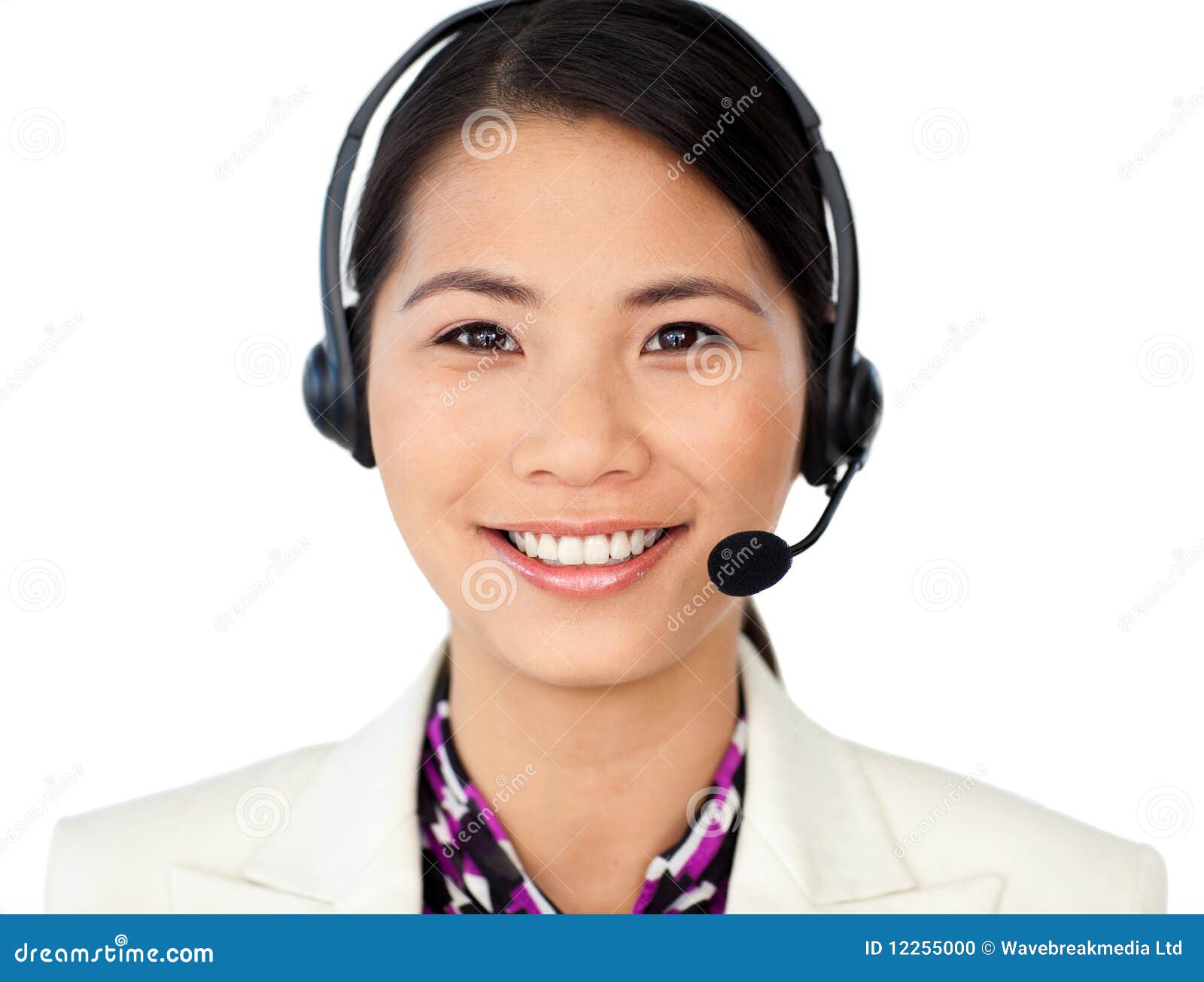 Customer Service Representative Using Headset Stock Photo - Image of ...