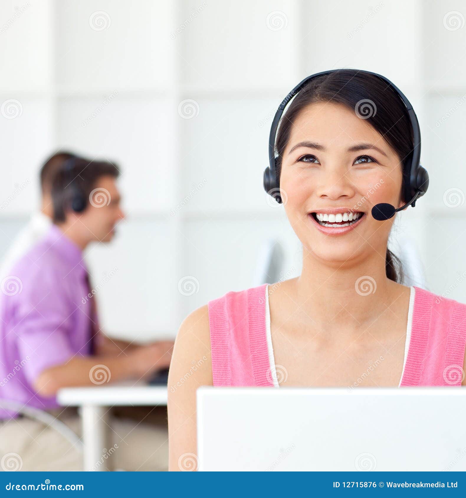 Customer Service Representative Using Headset Stock Photo - Image of ...