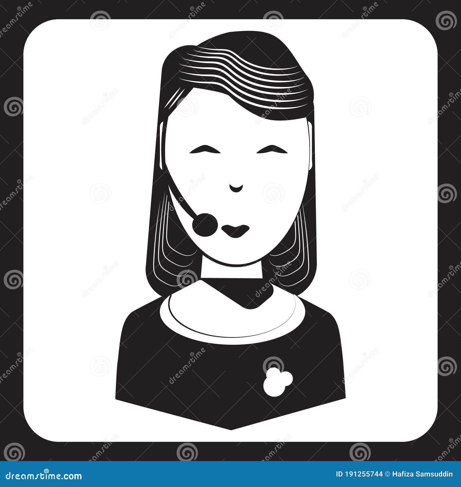 Customer Service Representative. Vector Illustration Decorative Design ...