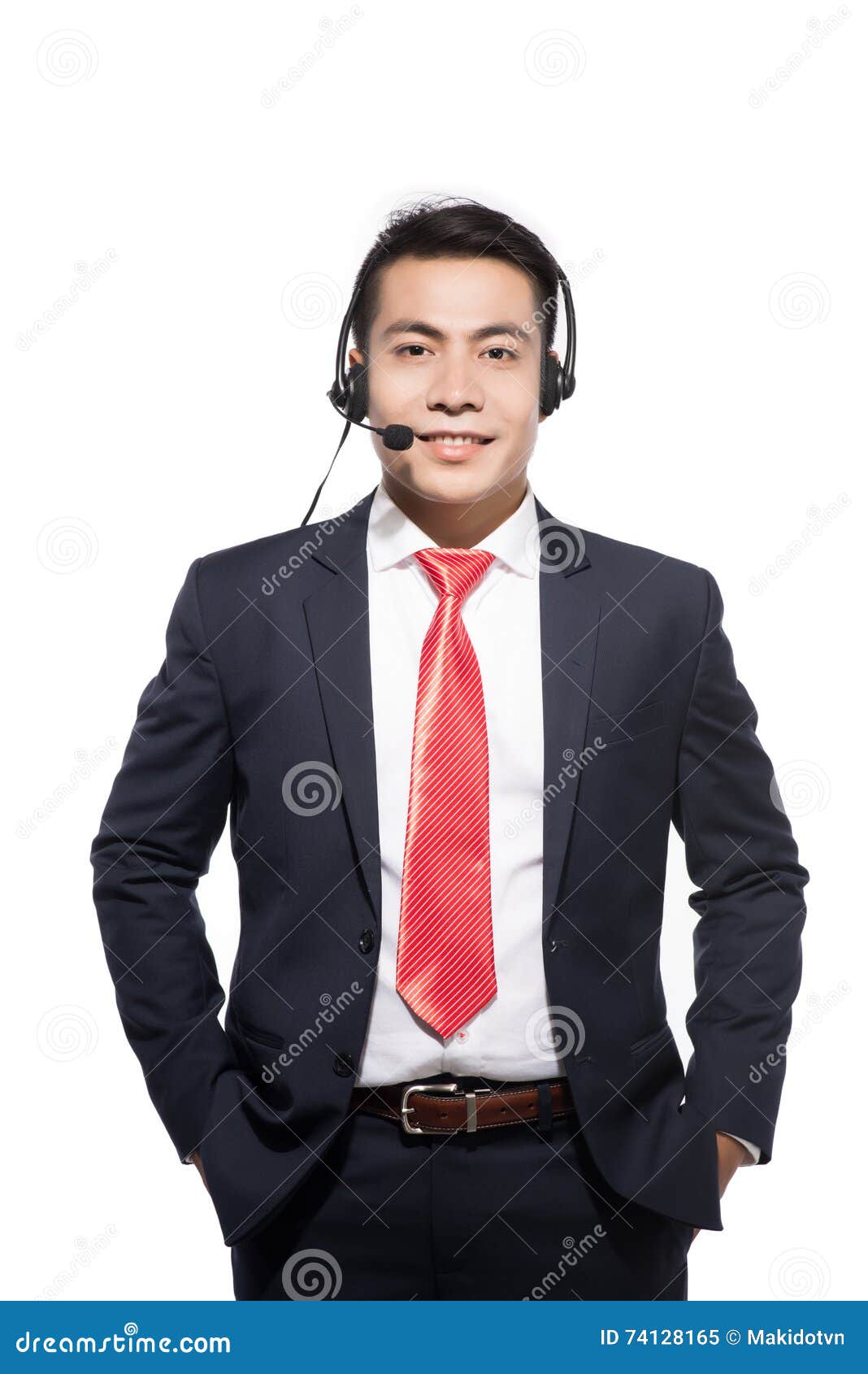 Customer Service Representative Wearing a Headset Stock Image - Image ...