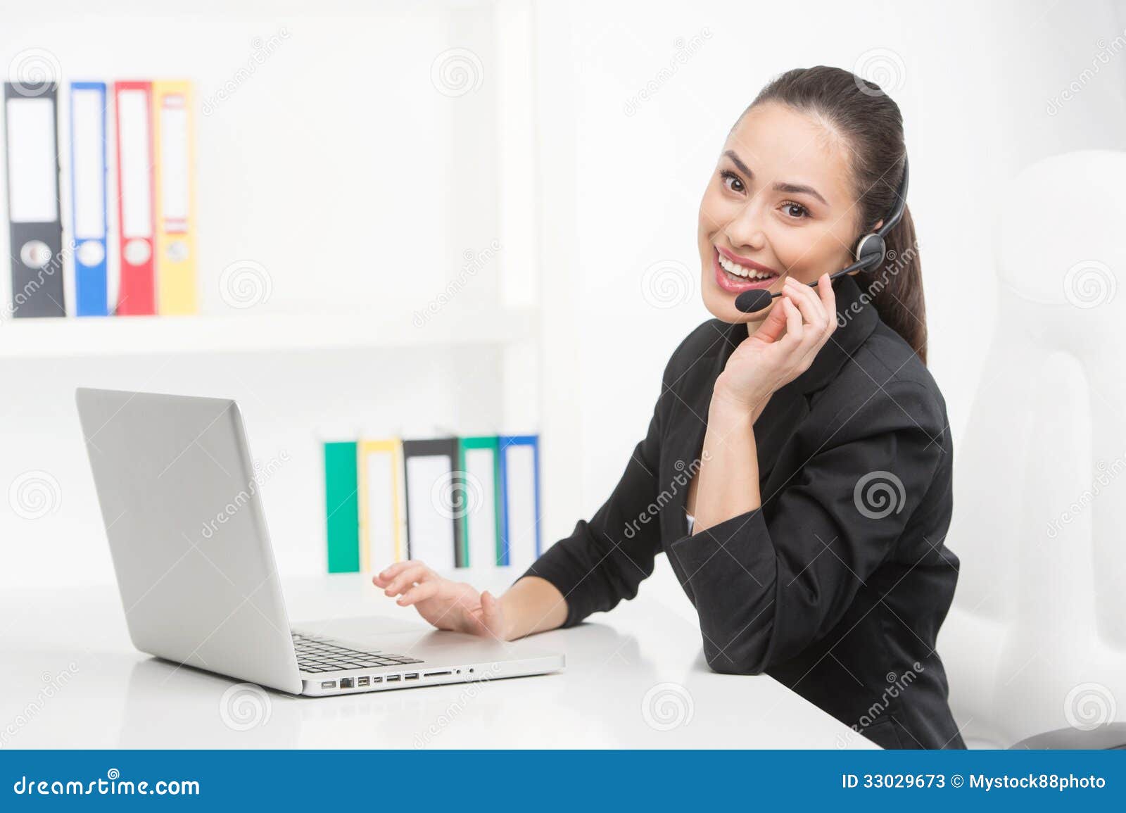 Customer Service Representative at Work Stock Image - Image of ...