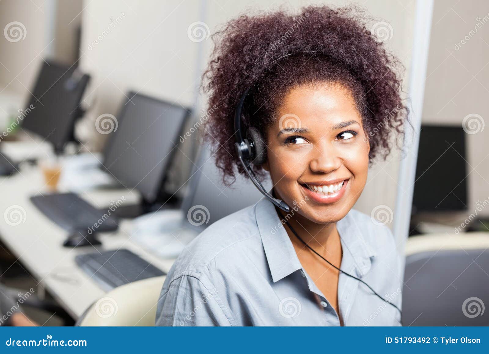 Customer Service Representative Working in Office Stock Photo - Image ...