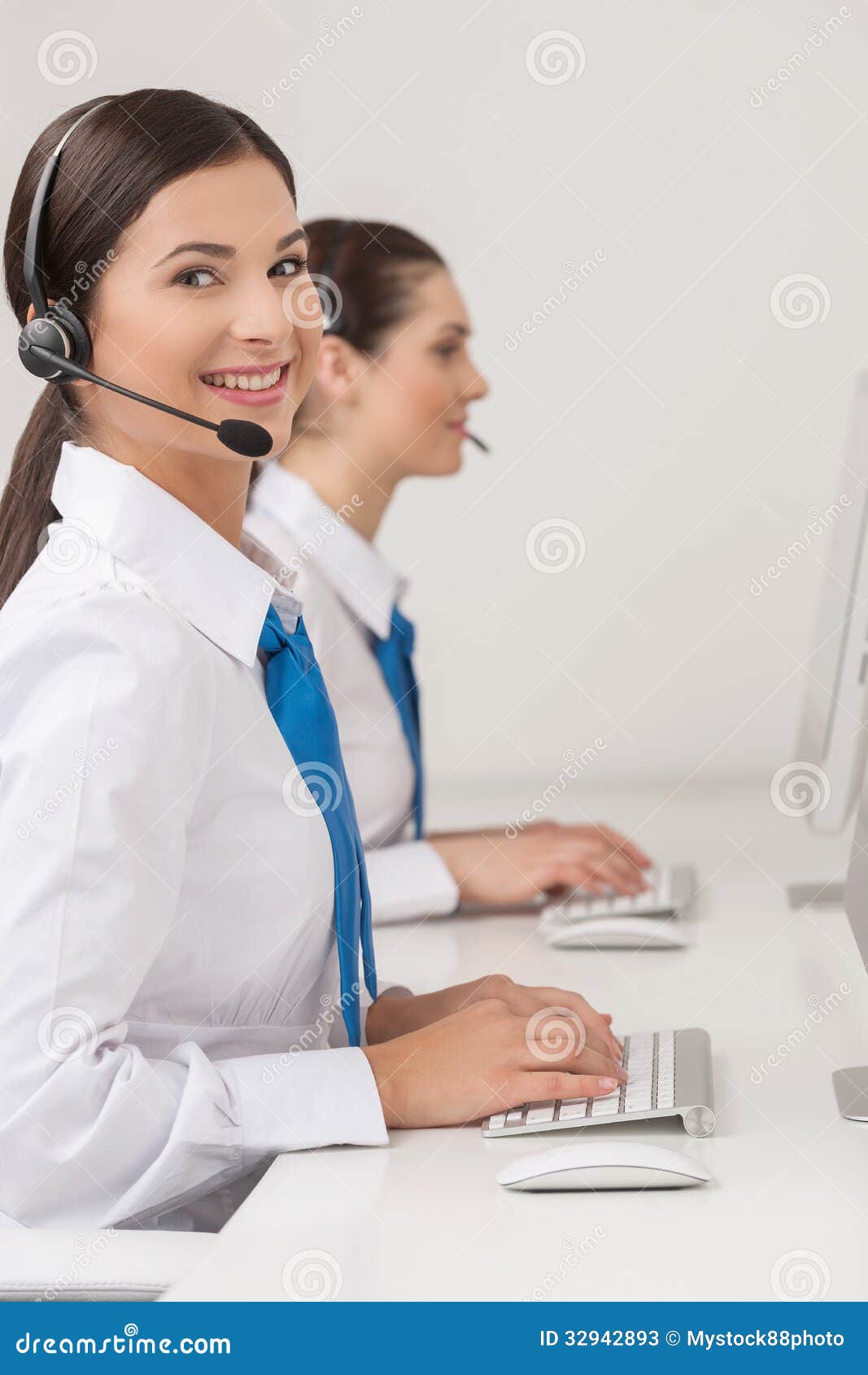 Customer Service Representatives at Work. Stock Image - Image of 2025 ...