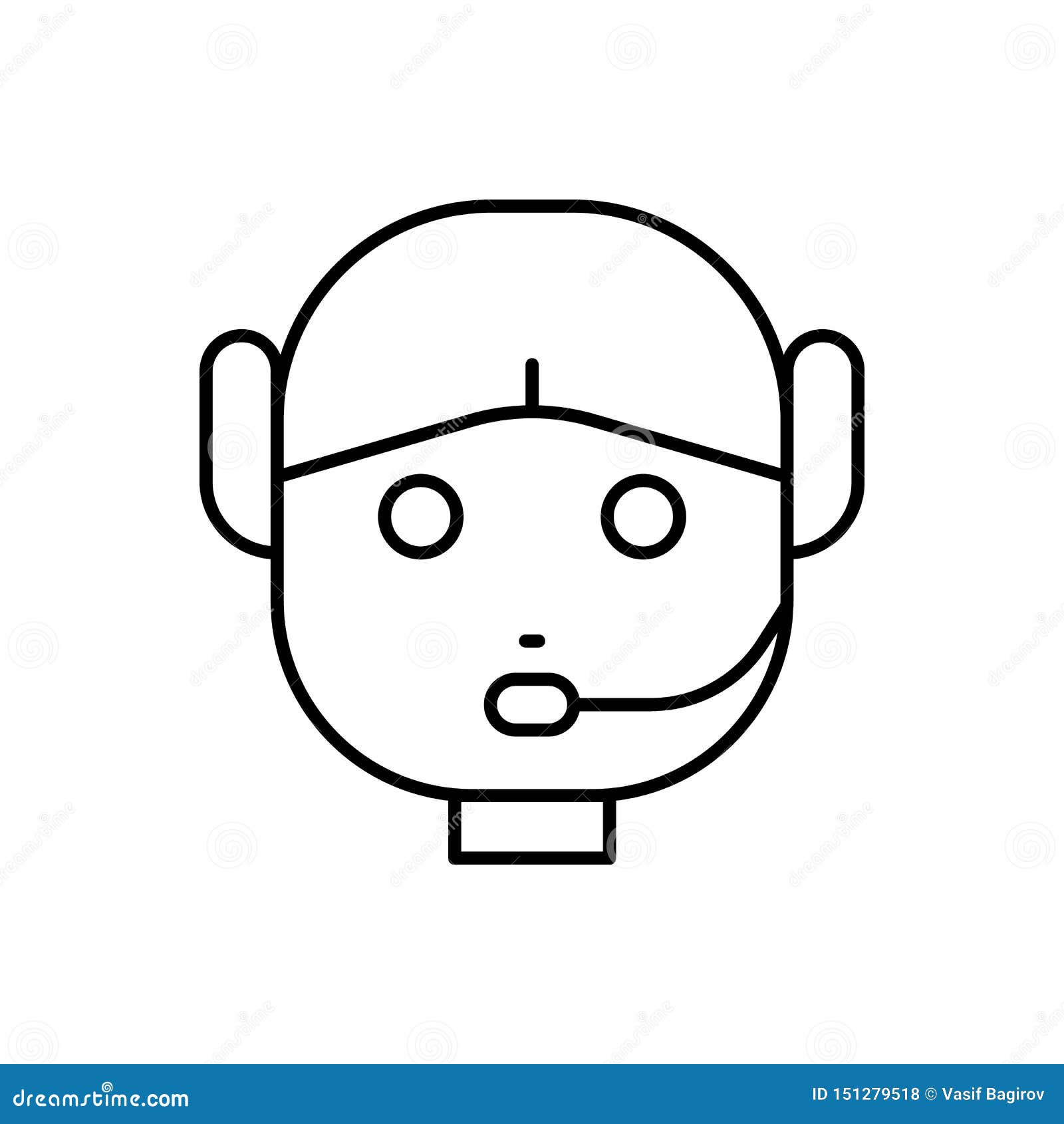Customer, Service, Robot Icon - Vector. Artificial Intelligence Stock ...