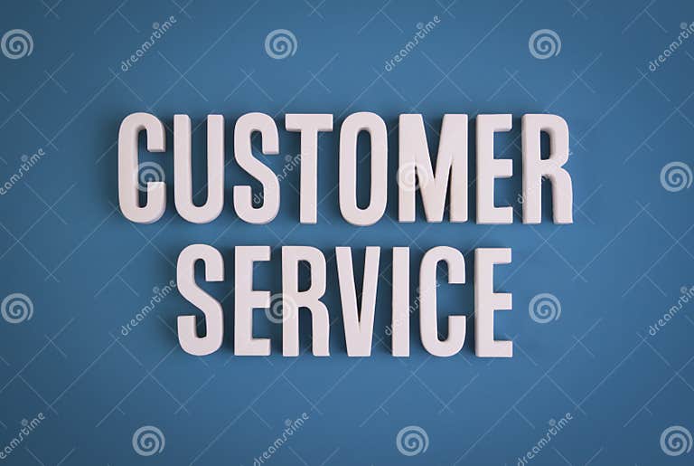 Customer Service Sign Lettering on Solid Background Stock Illustration ...