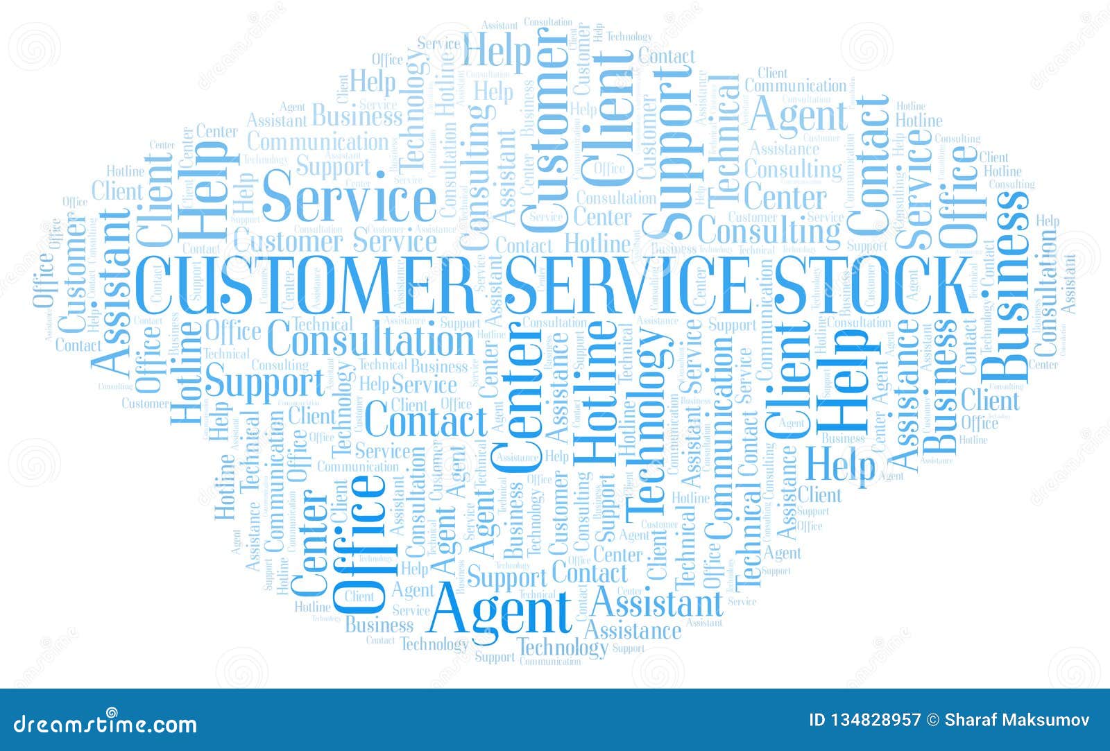 Customer Service Stock Word Cloud Stock Illustration - Illustration of ...