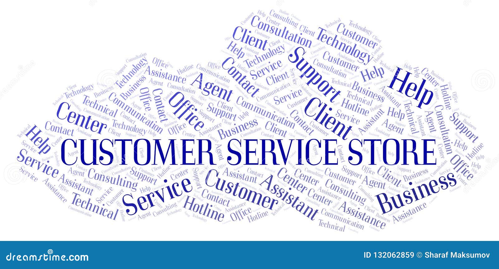 Customer Service Store Word Cloud Stock Illustration - Illustration of ...