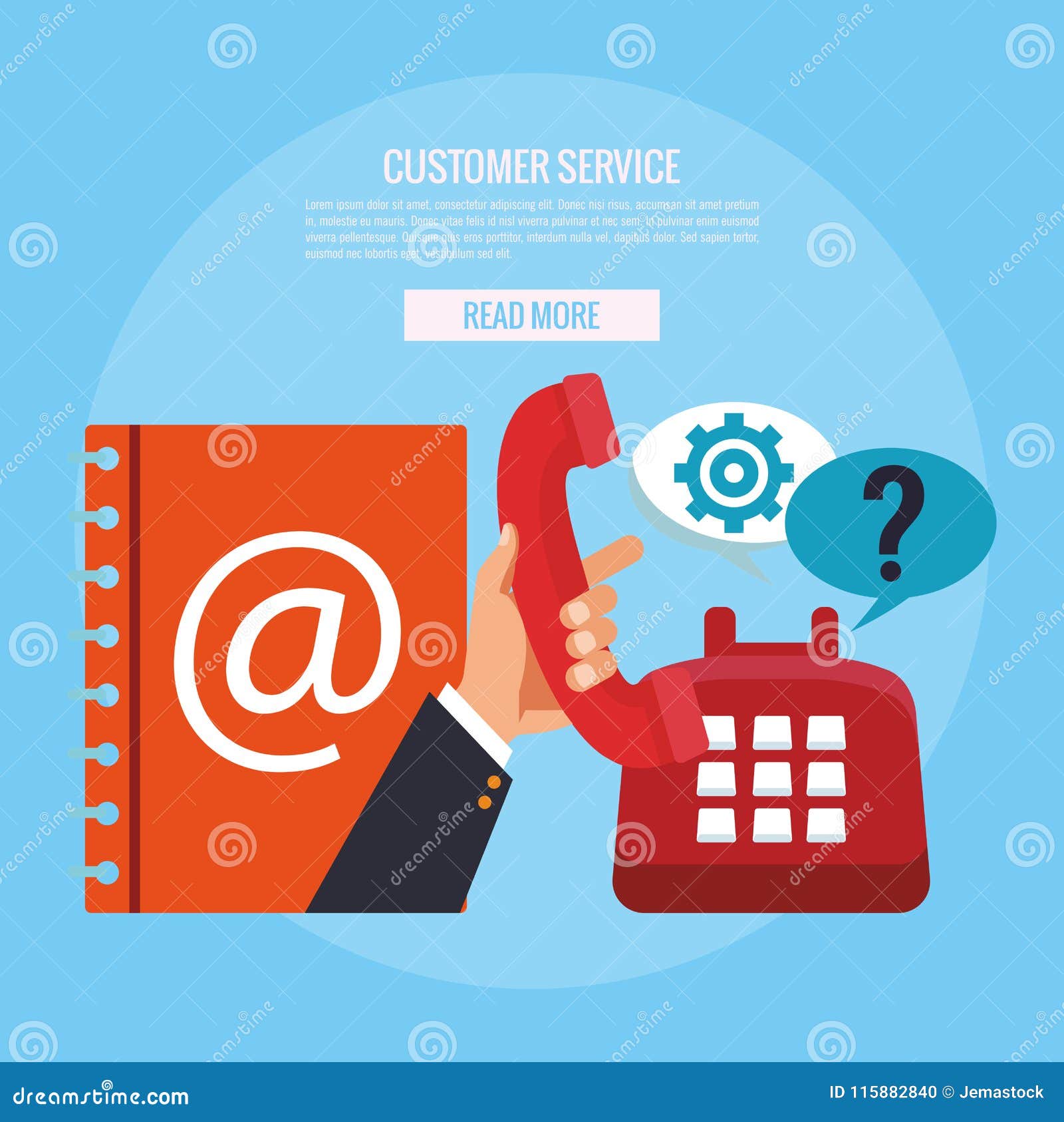Customer Service and Support Stock Vector - Illustration of innovation ...