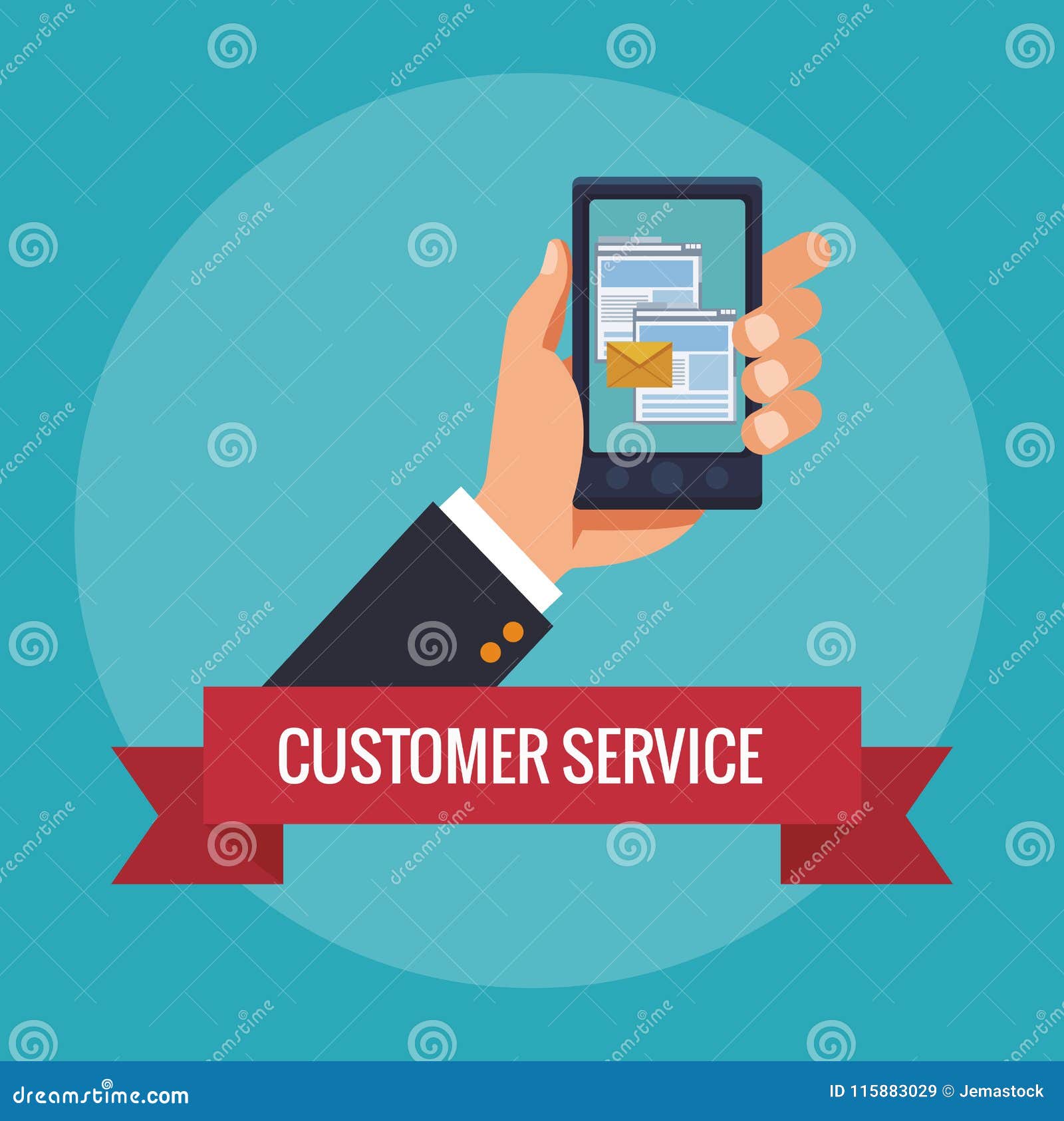 Customer Service and Support Stock Vector - Illustration of internet ...
