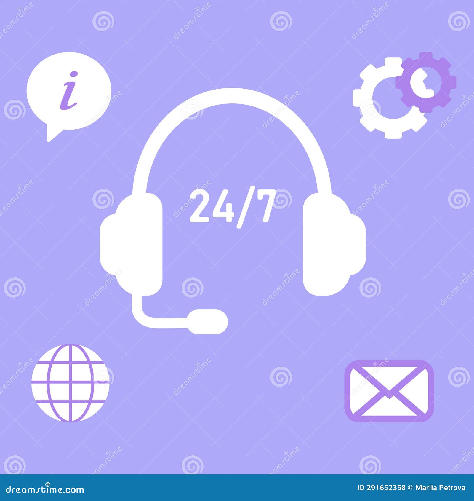 Customer Service and Support Concept. Virtual Technical Support Service ...