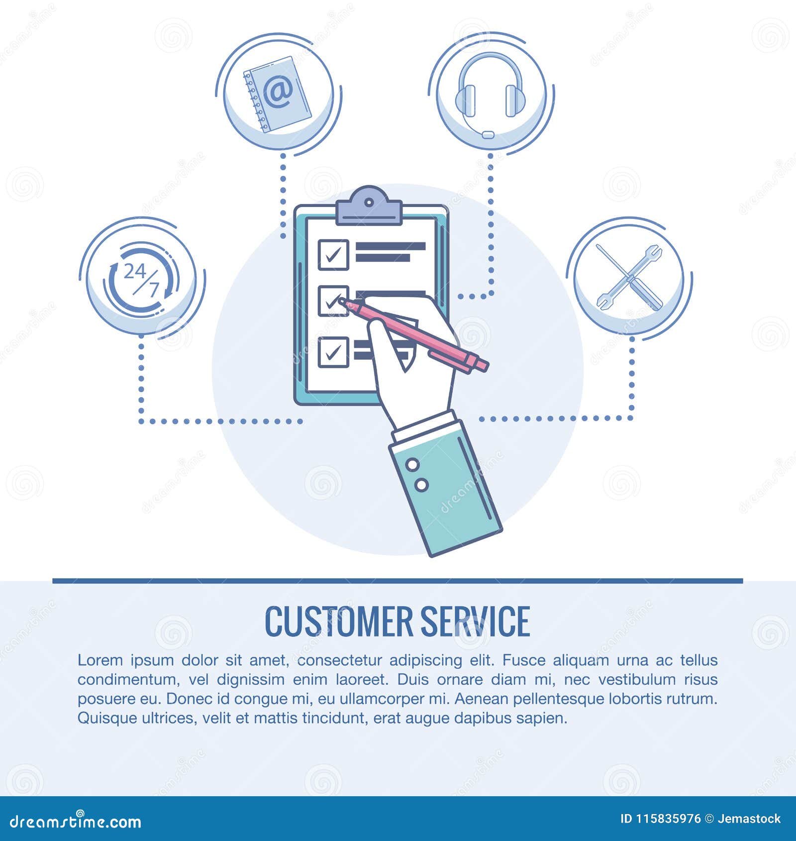 Customer Service and Support Infographic Stock Vector - Illustration of ...