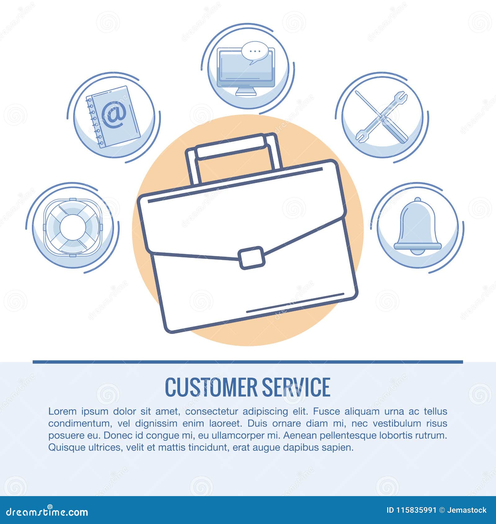 Customer Service and Support Infographic Stock Vector - Illustration of ...