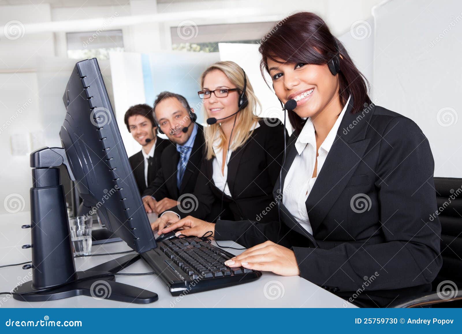 Customer Service Support People Stock Photo - Image of agent, closeup ...