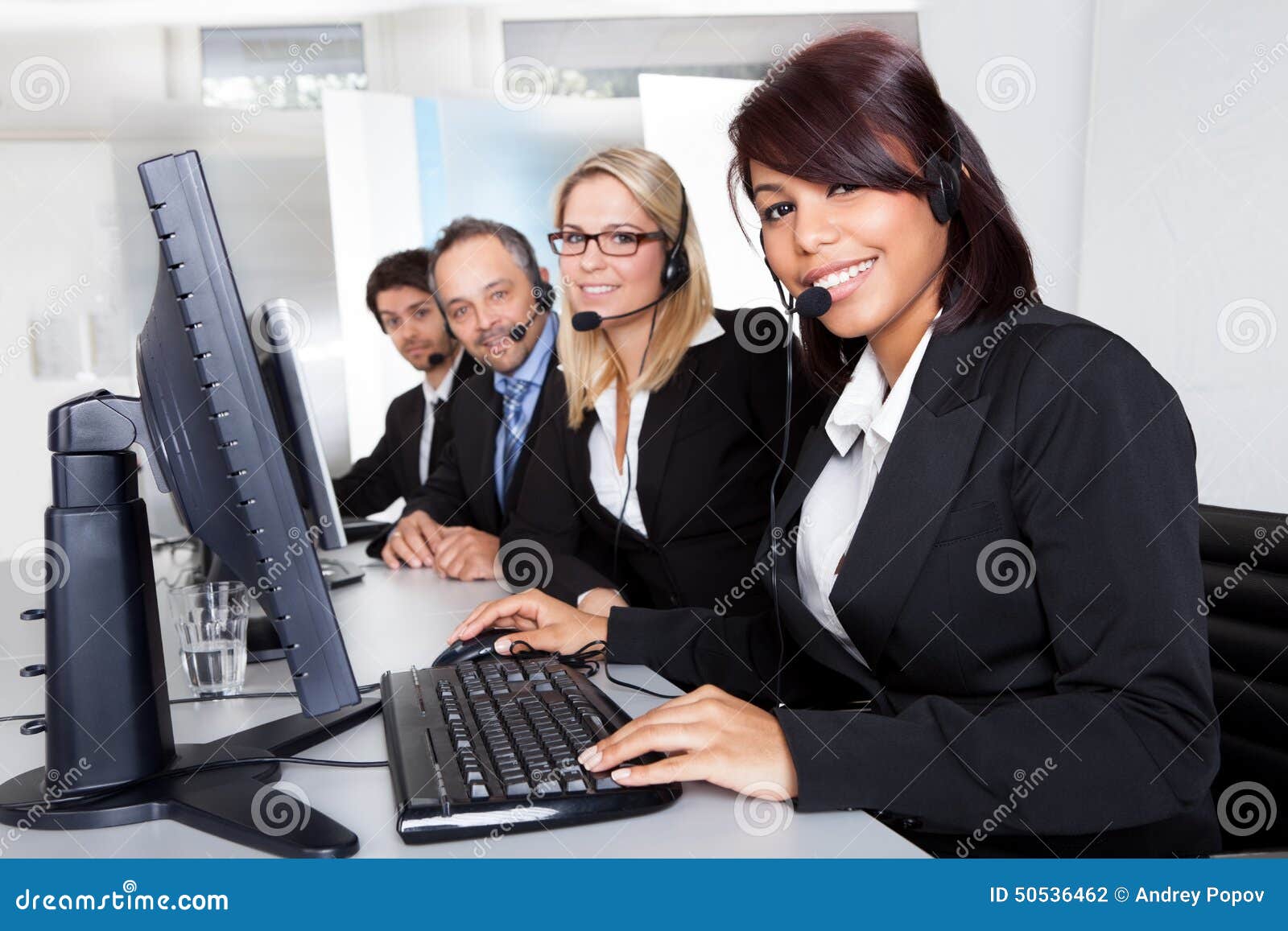 Customer Service Support People Stock Photo - Image of cute, friendly ...