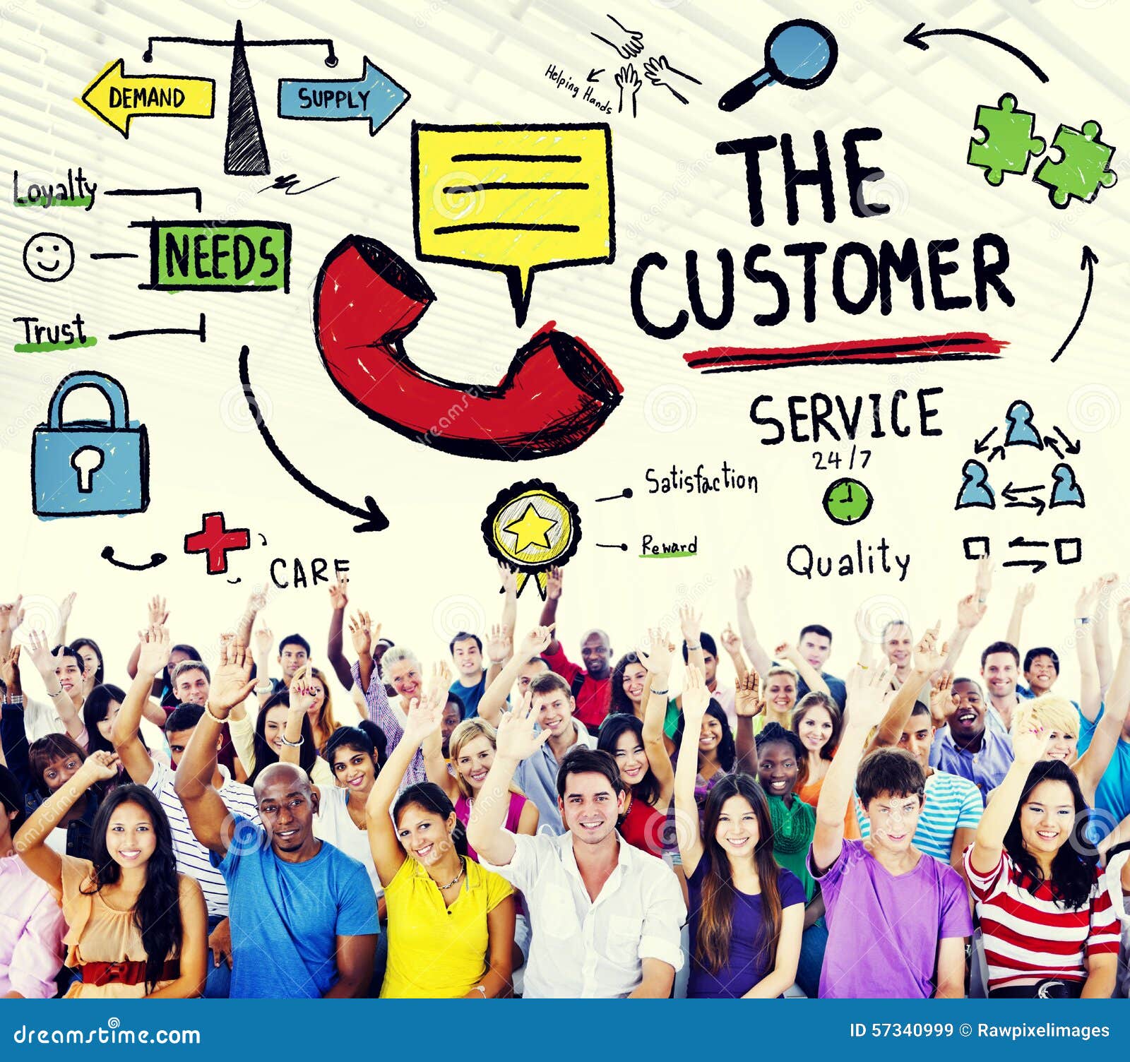 Customer Service Support Solution Assistance Aid Concept Stock Image ...