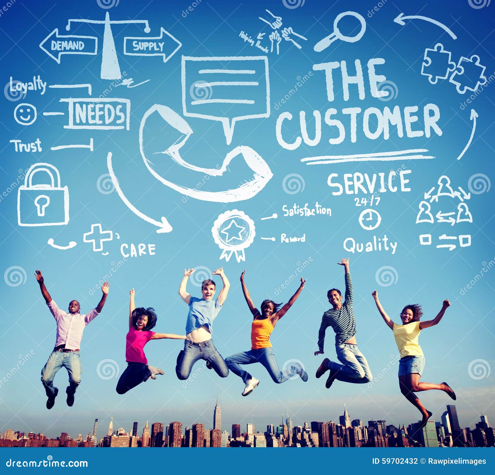 Customer Service Support Solution Assistance Aid Concept Stock Photo ...