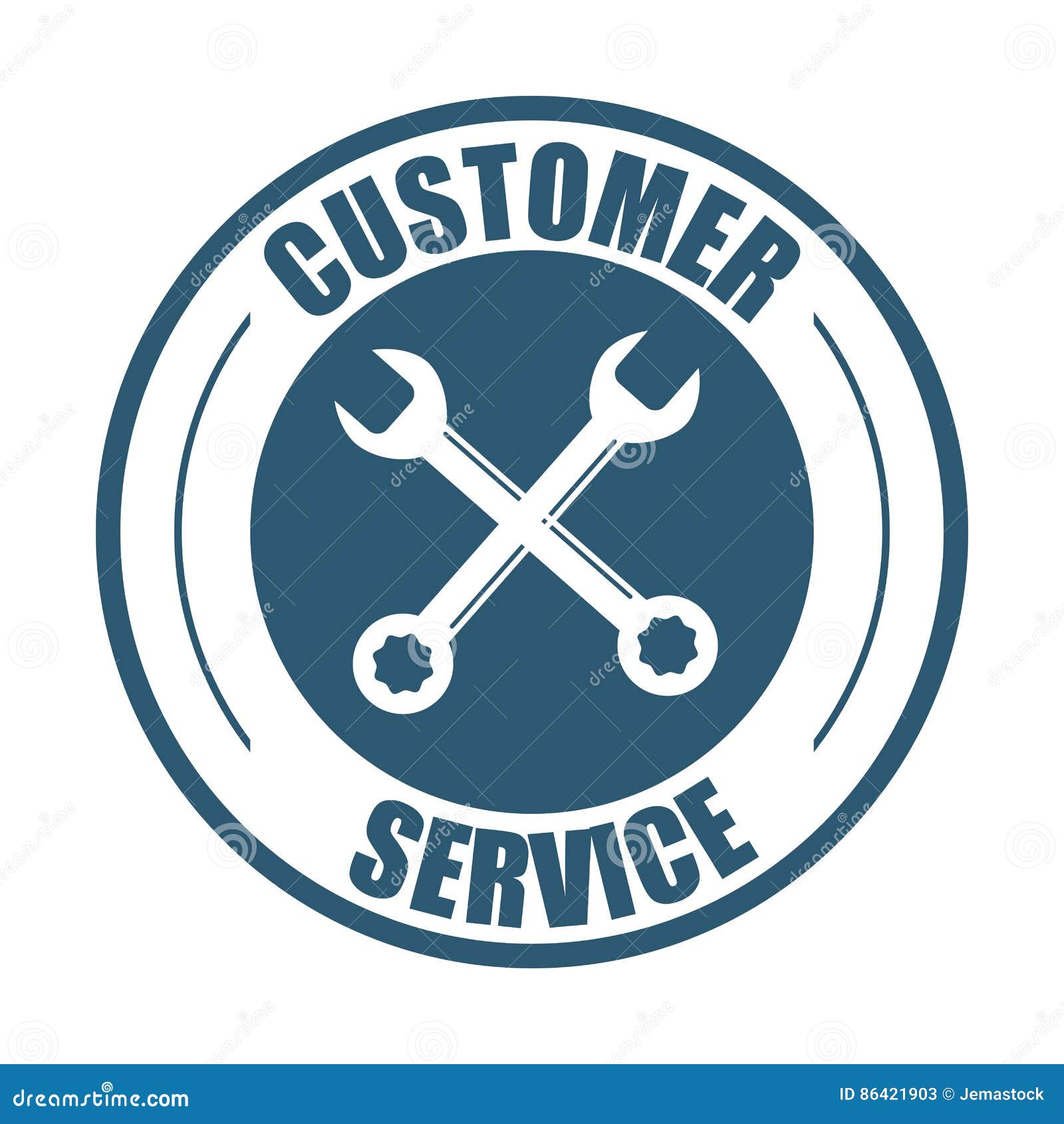 Customer Service Support Tools Badge Stock Vector - Illustration of ...