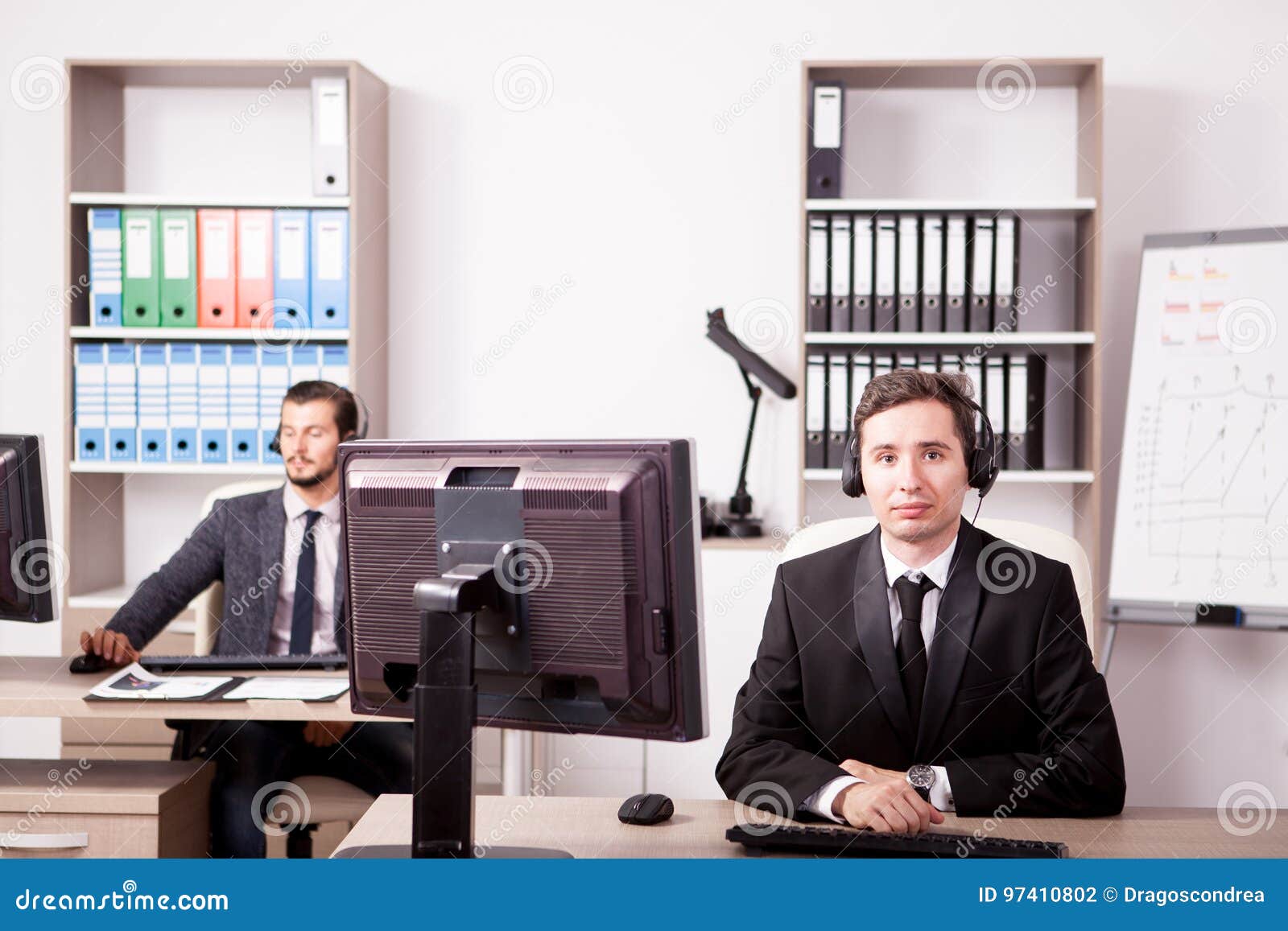Customer Service Support Working in the Office Stock Photo - Image of ...