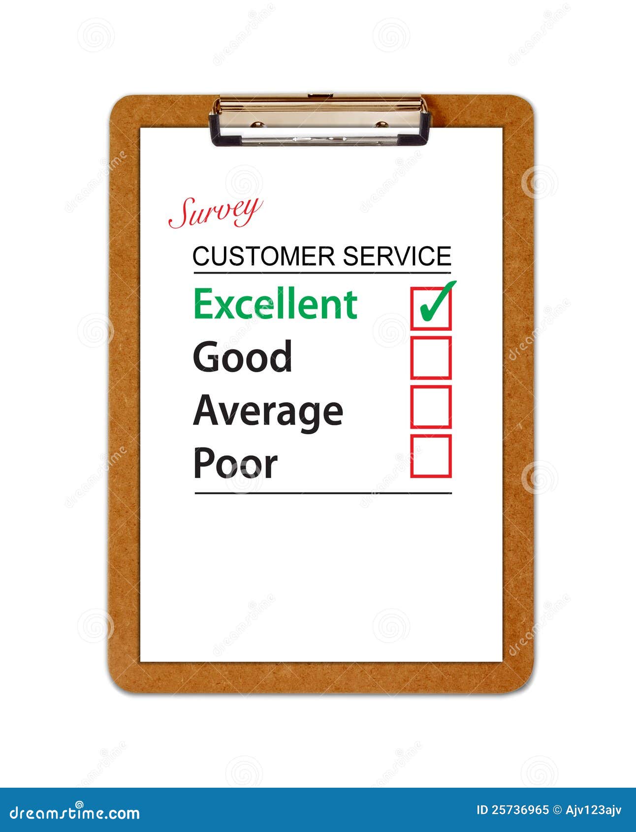 Customer Service Survey Clipboard Stock Illustration - Illustration of ...