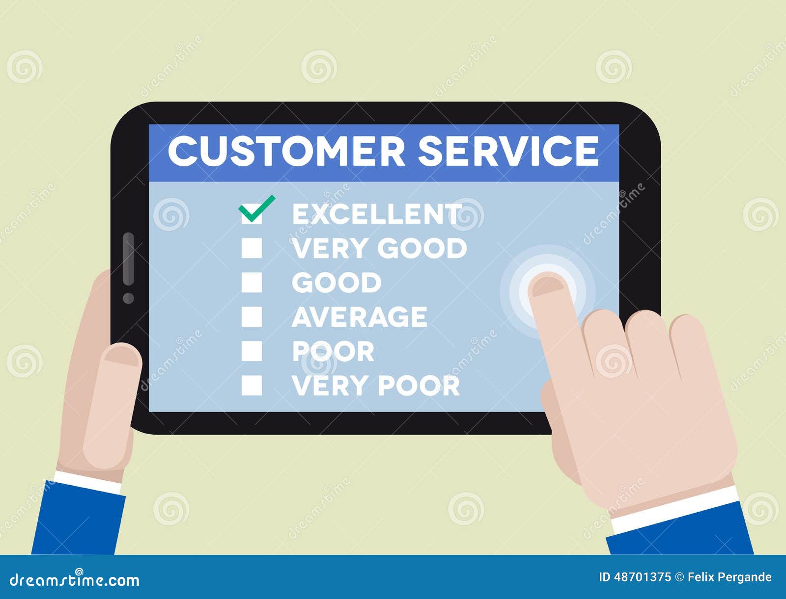 Customer service survey stock illustration. Illustration of digital ...